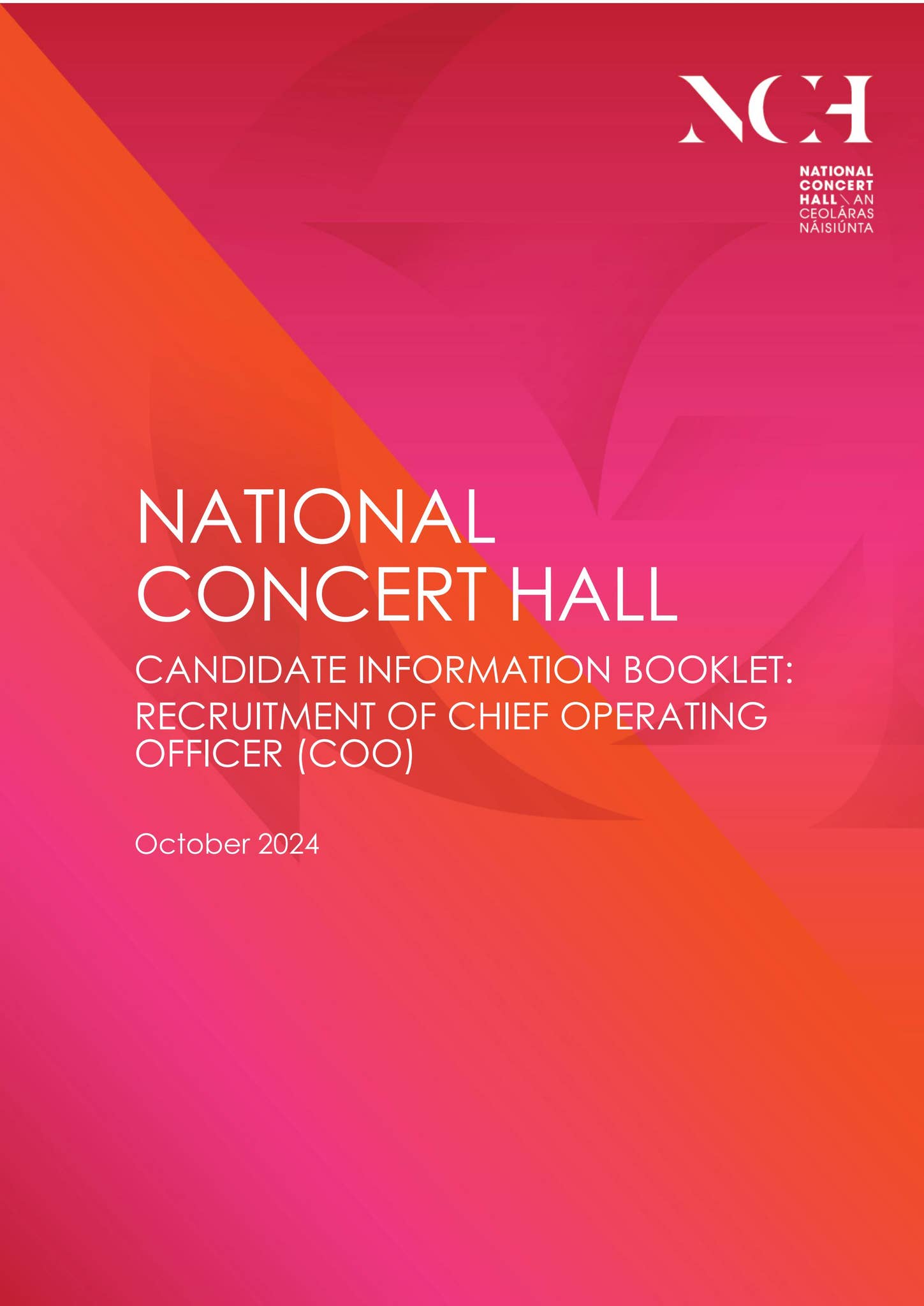 NCH Chief Operating Officer Candidate Booklet by National Concert Hall ...