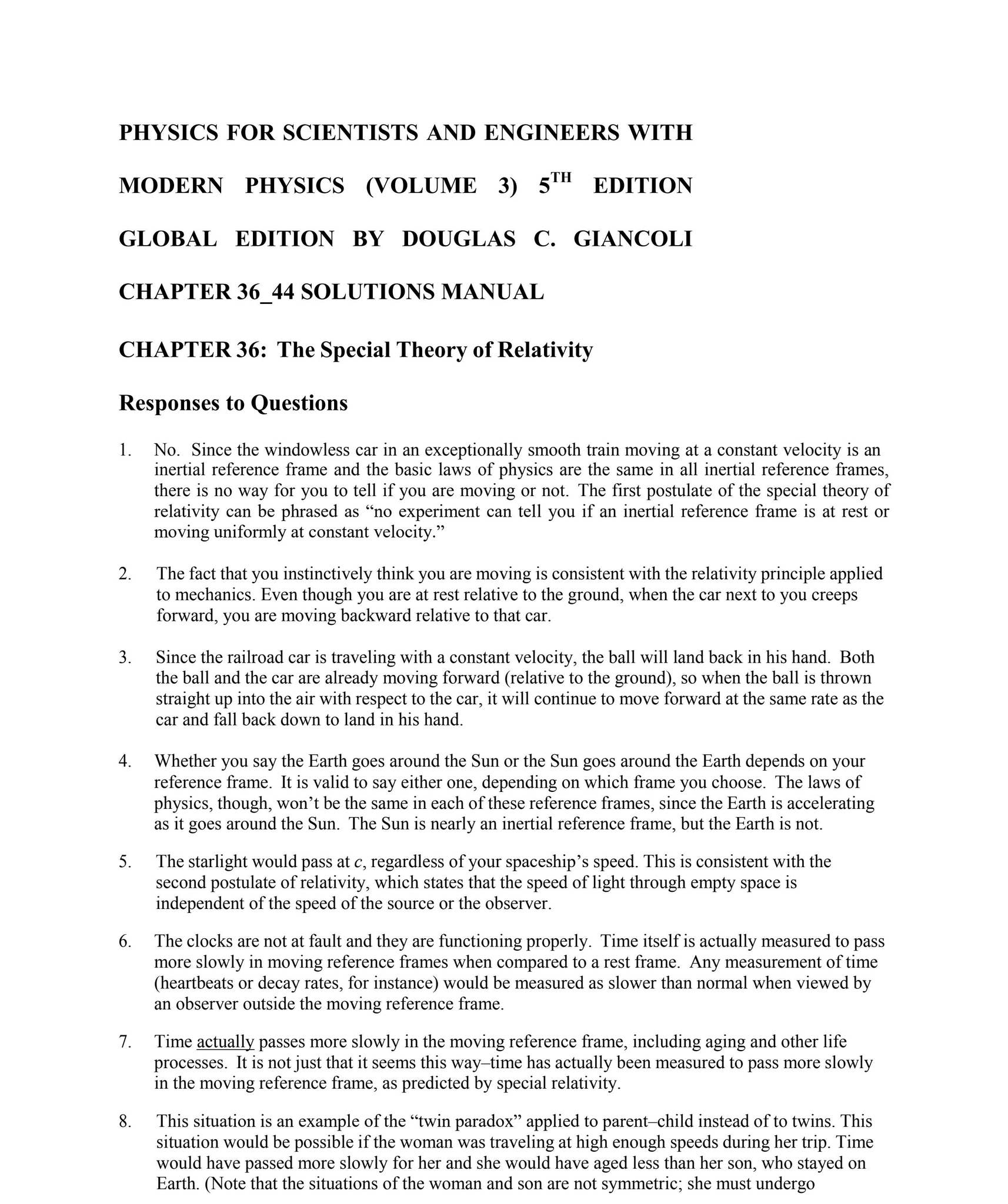 PHYSICS FOR SCIENTIST AND ENGINEERS WITH MODERN PHYSICS (VOLUME 3) 5TH ...