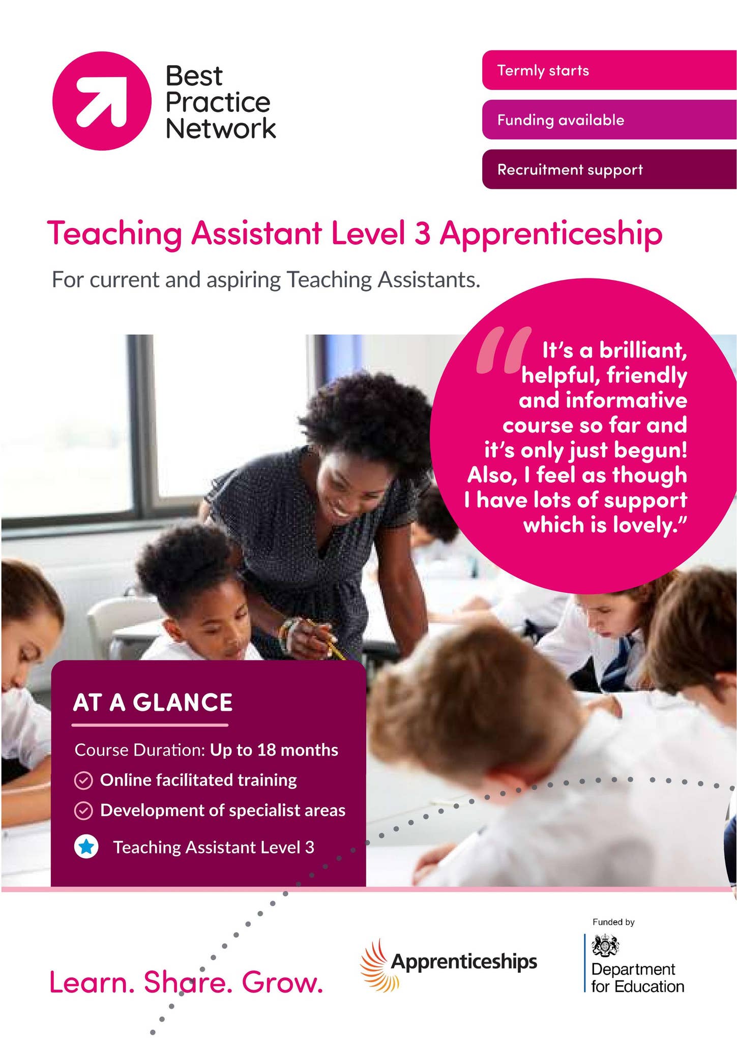Teaching Assistant Level 3 Apprenticeship by Best-Practice-Network - Issuu