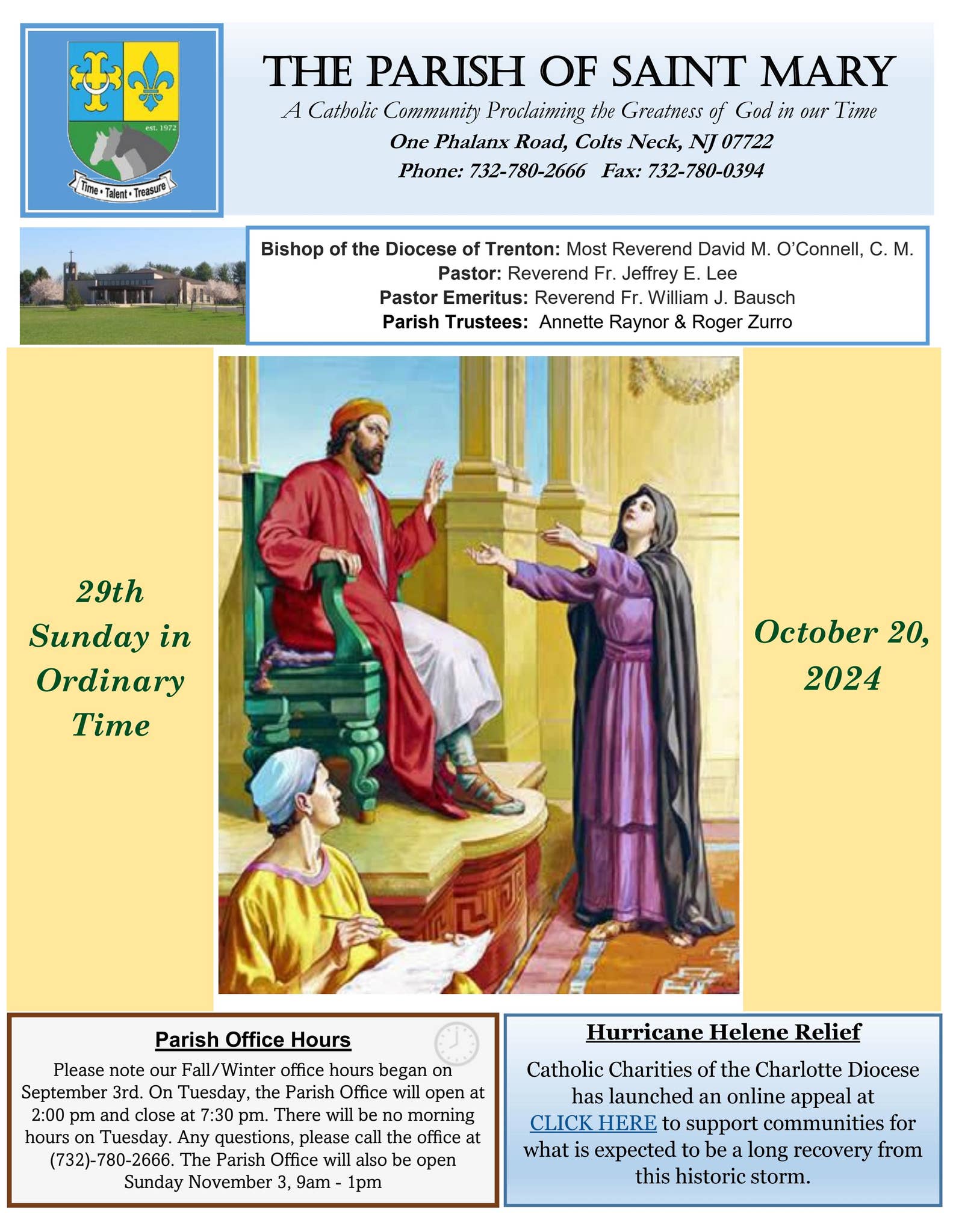 29th Sunday in Ordinary Time by The Parish of Saint Mary - Issuu