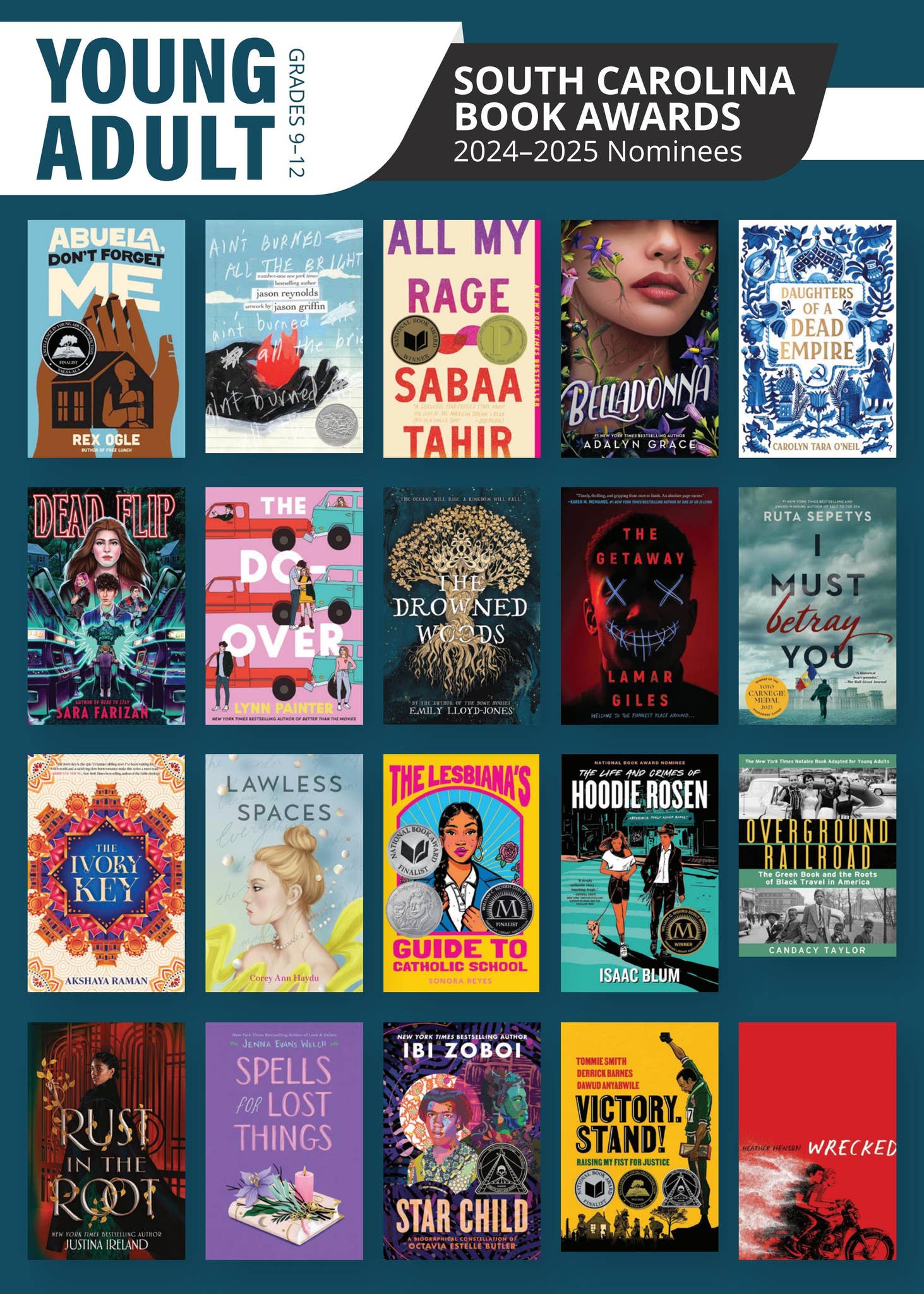 LexCoLibrary: South Carolina Book Award YA Nominees by lexcolibrarysc ...