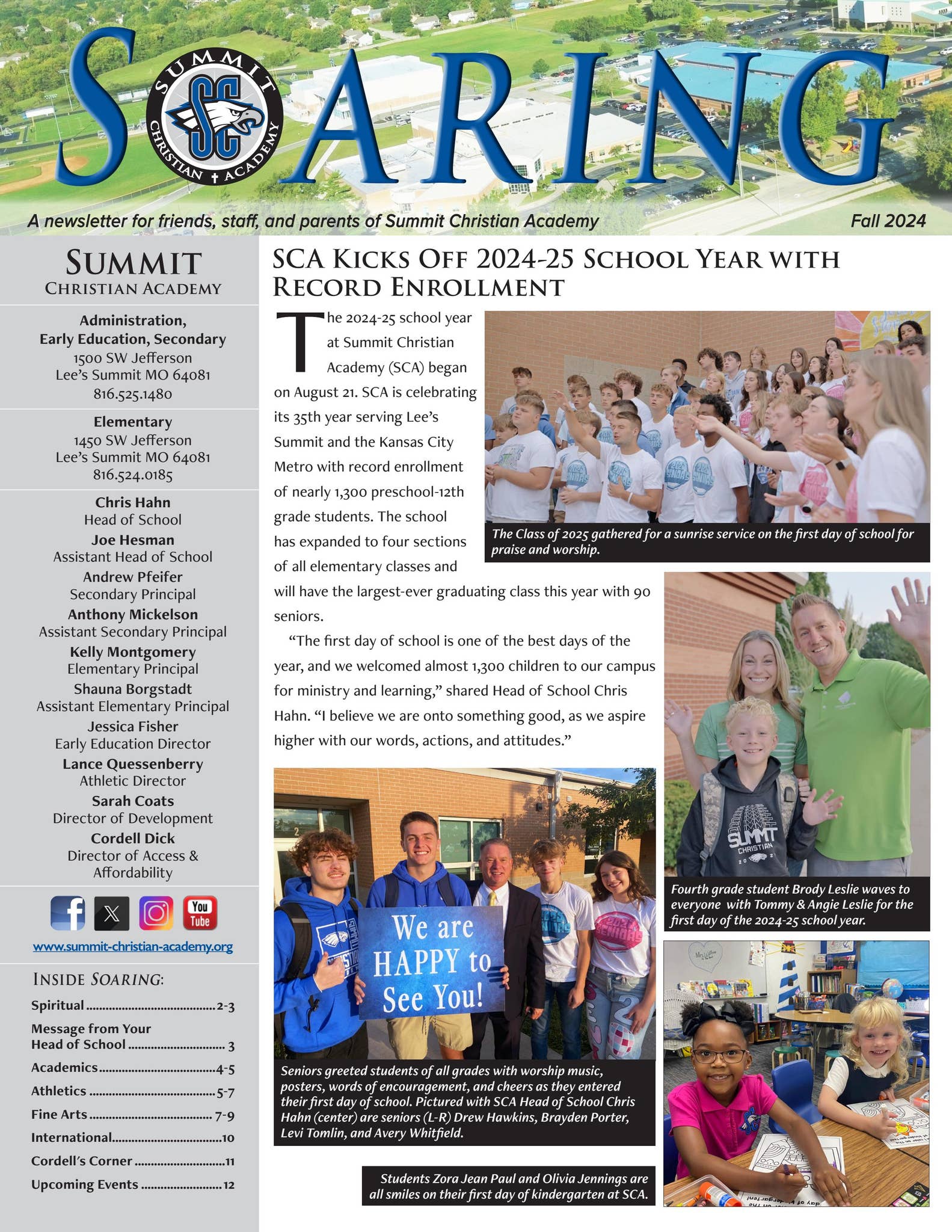 Fall 2024 SOARING Newsletter by SummitChristianAcademy - Issuu