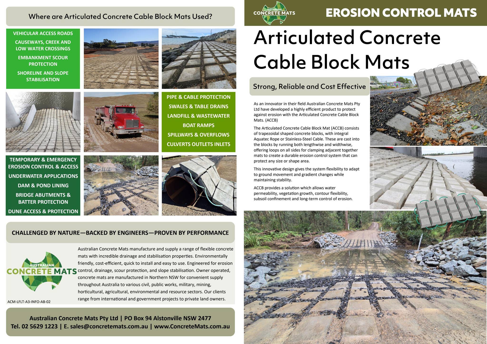 Articulated Concrete Cable Block Mats by AustralianConcretePosts - Issuu