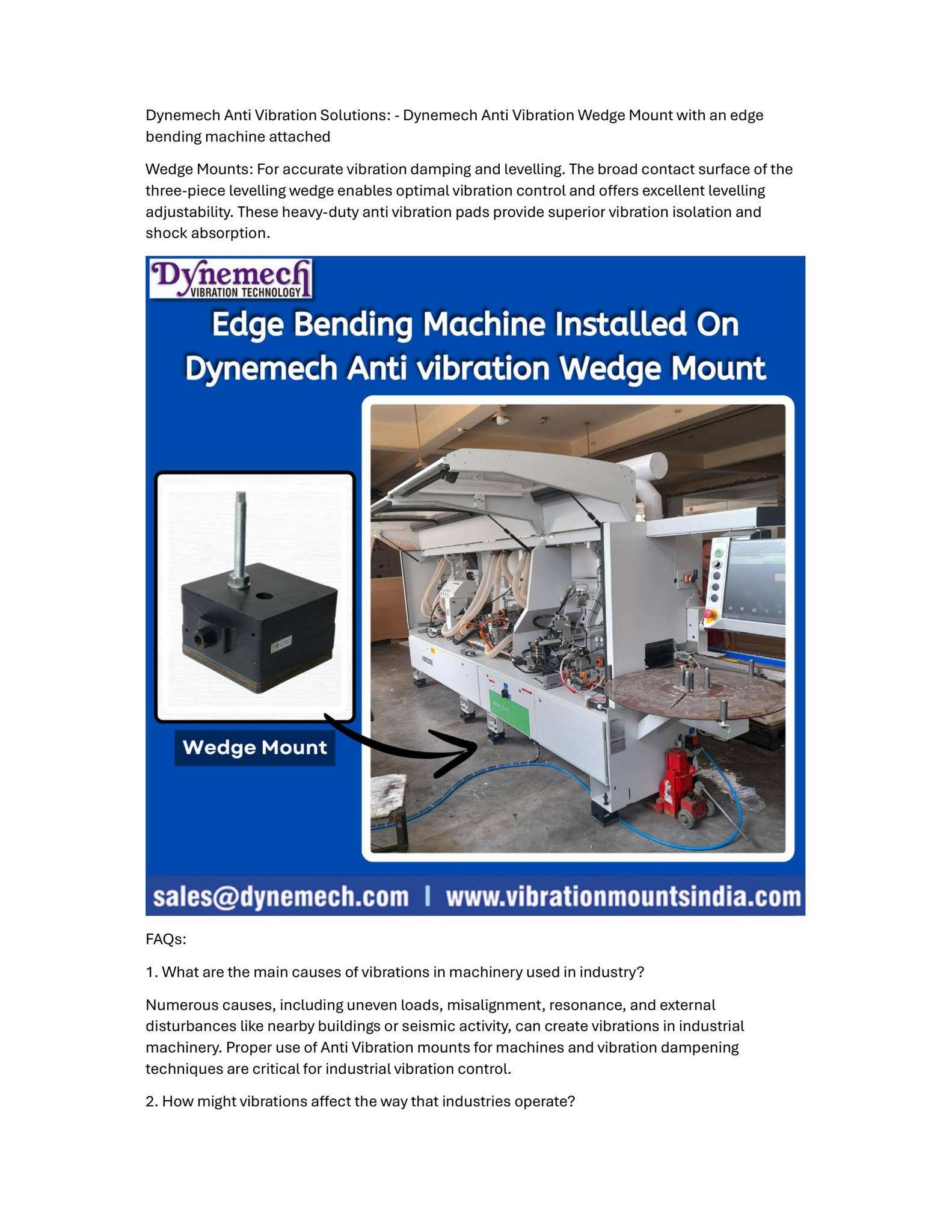 Dynemech Anti Vibration Solutions: - Dynemech Anti Vibration Wedge ...