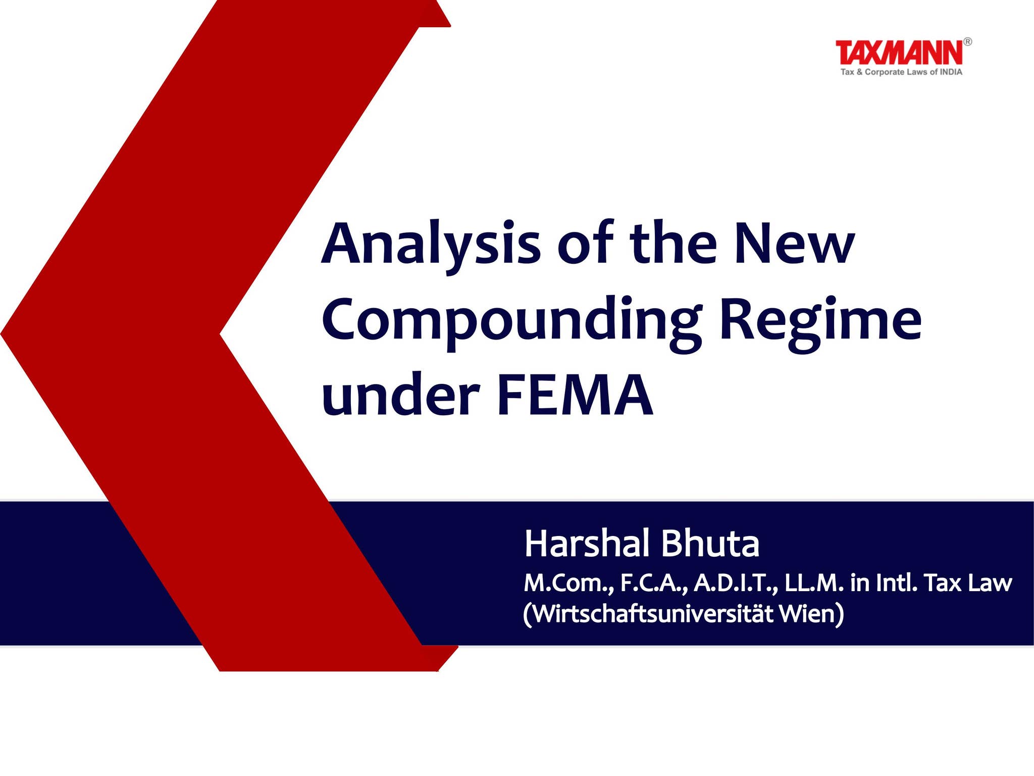 #TaxmannPPT | Analysis of the New Compounding Regime under FEMA by Taxmann - Issuu