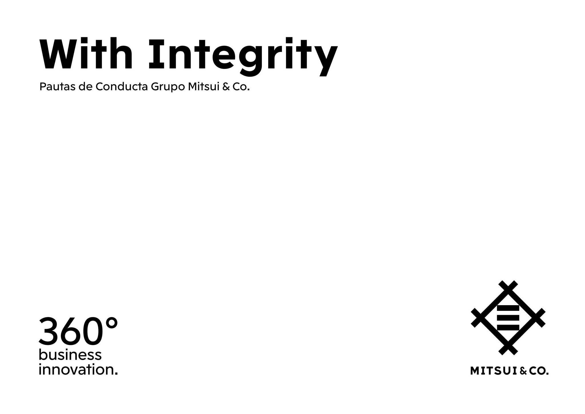 Manual With Integrity - Mitsui & Co. by Komatsu-Mitsui Maquinarias Perú ...