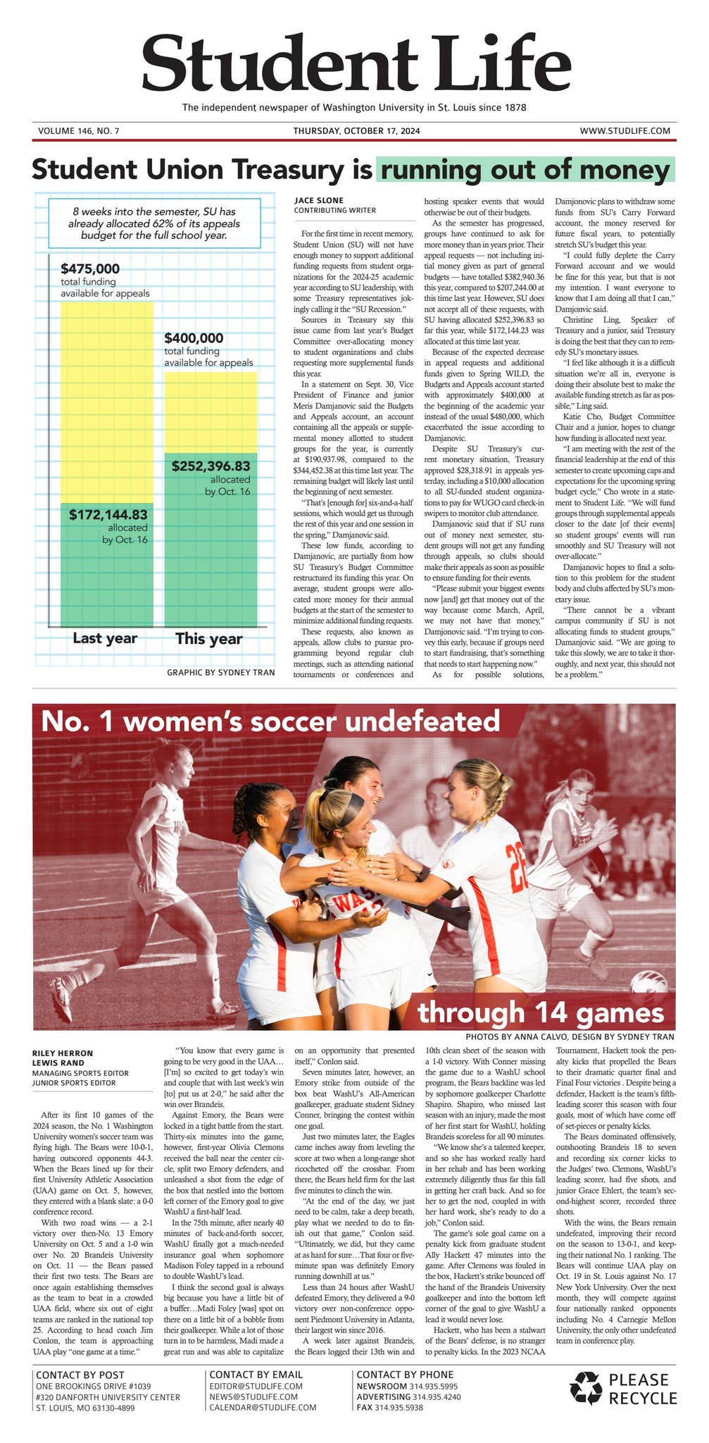 October 17, 2024 Student Life Newspaper, Wash U in St. Louis by ...