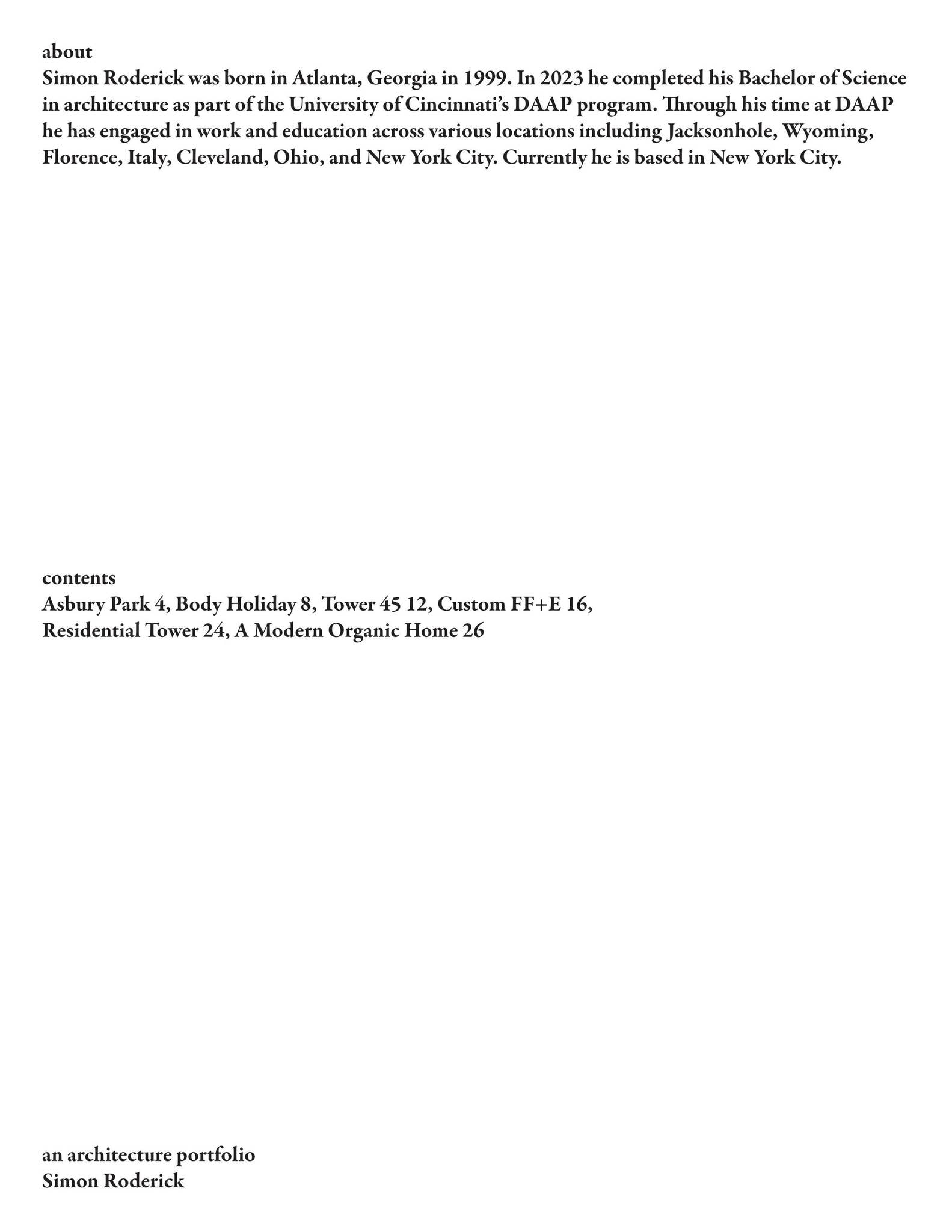 Professional Portfolio by Simon Roderick - Issuu