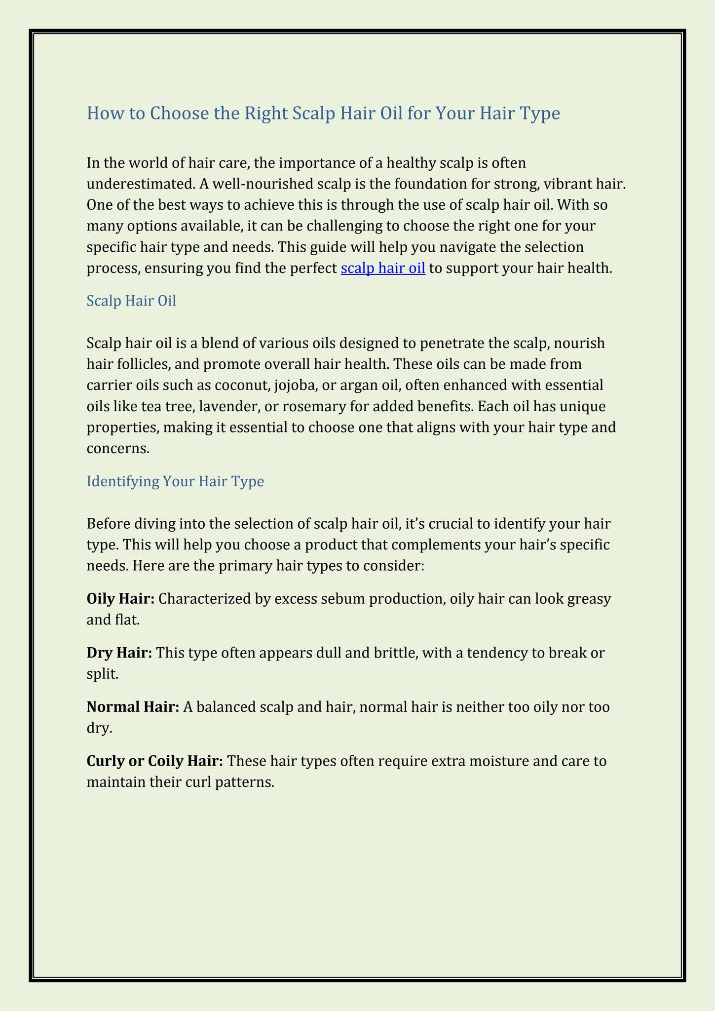 How to Choose the Right Scalp Hair Oil for Your Hair Type by ...