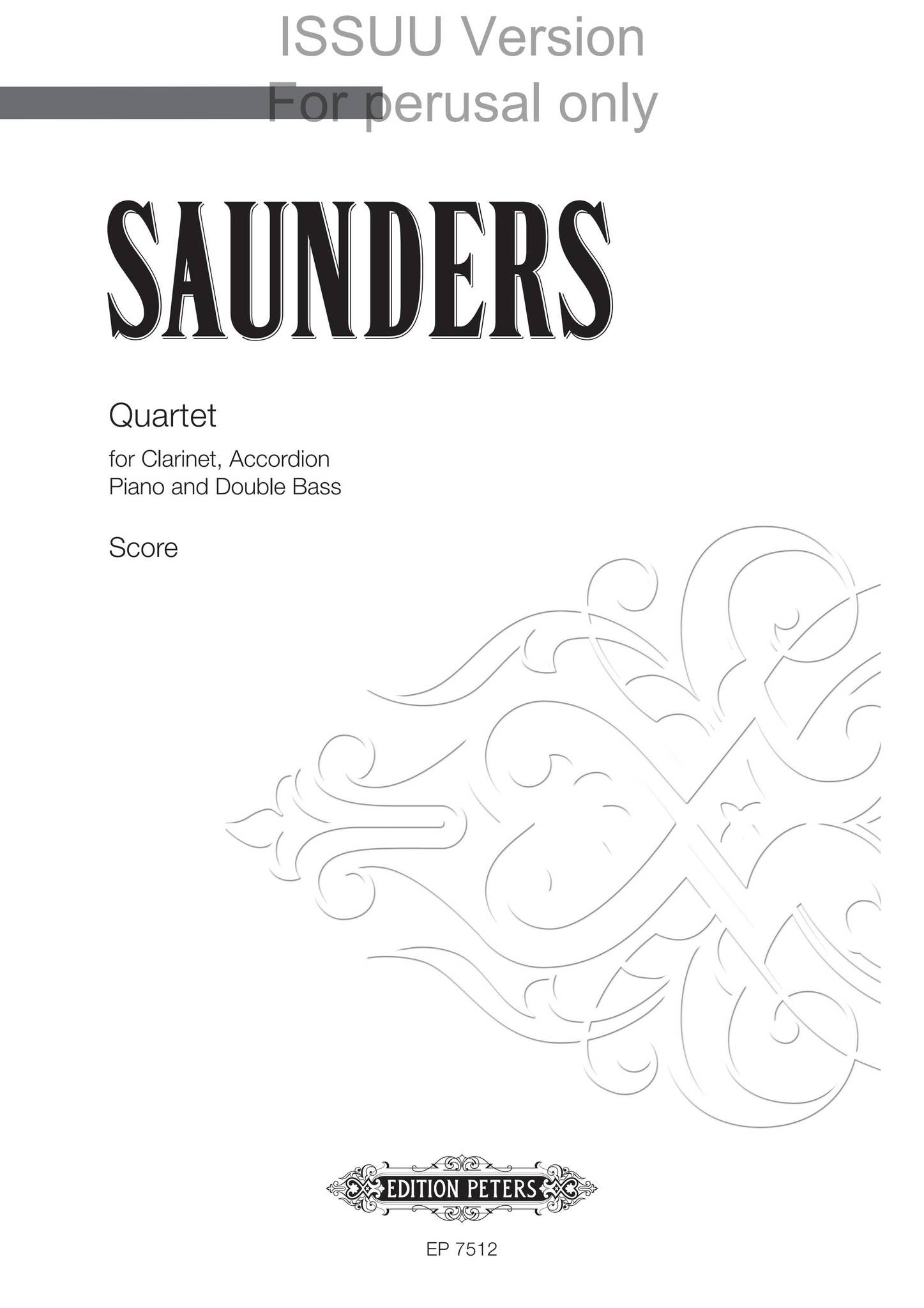 Rebecca Saunders_Quartet_EP7512_Score_ISSUU Version - For perusal only by ScoresOnDemand - Issuu