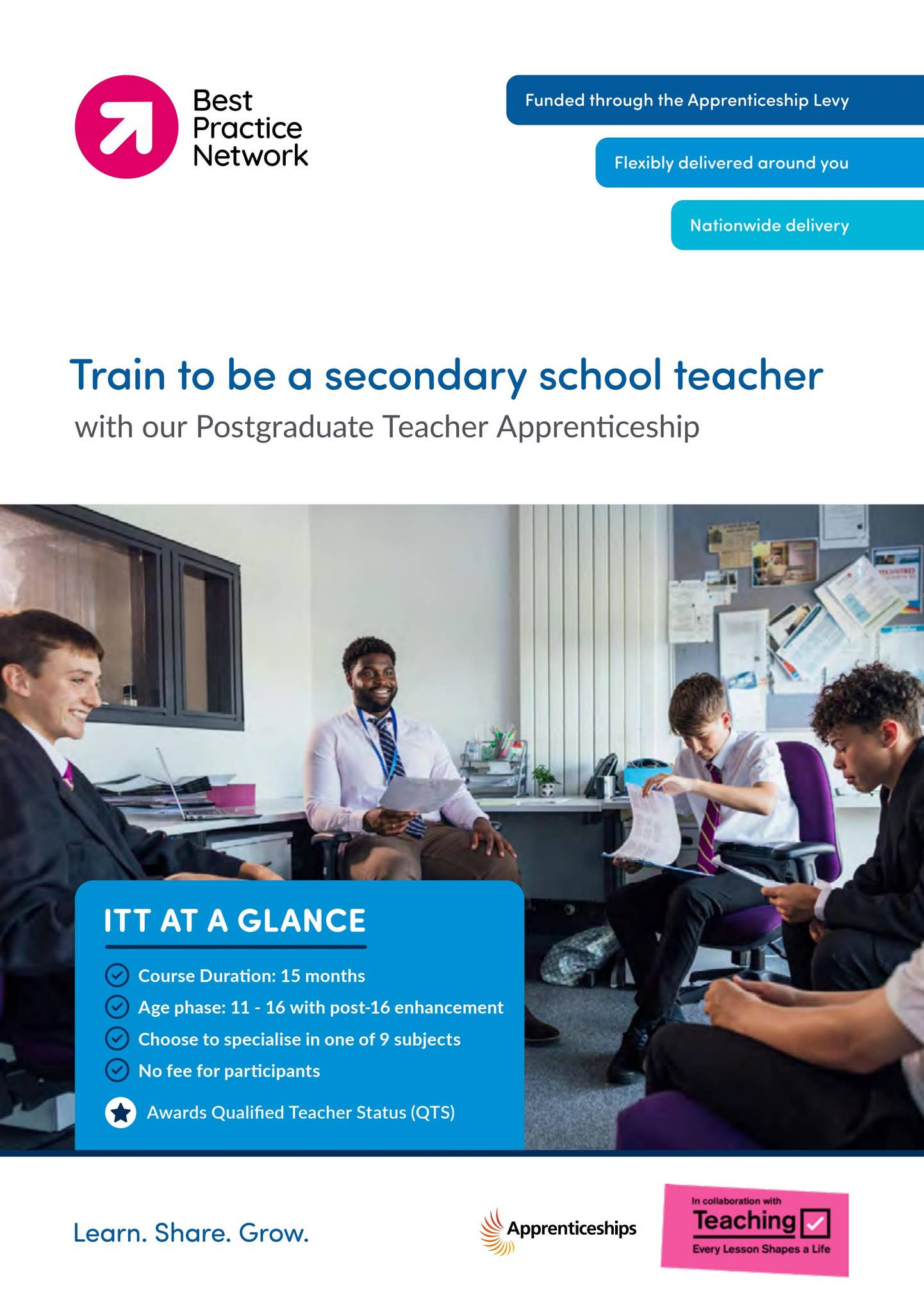 Initial Teacher Training Secondary Apprenticeship Brochure by Best ...