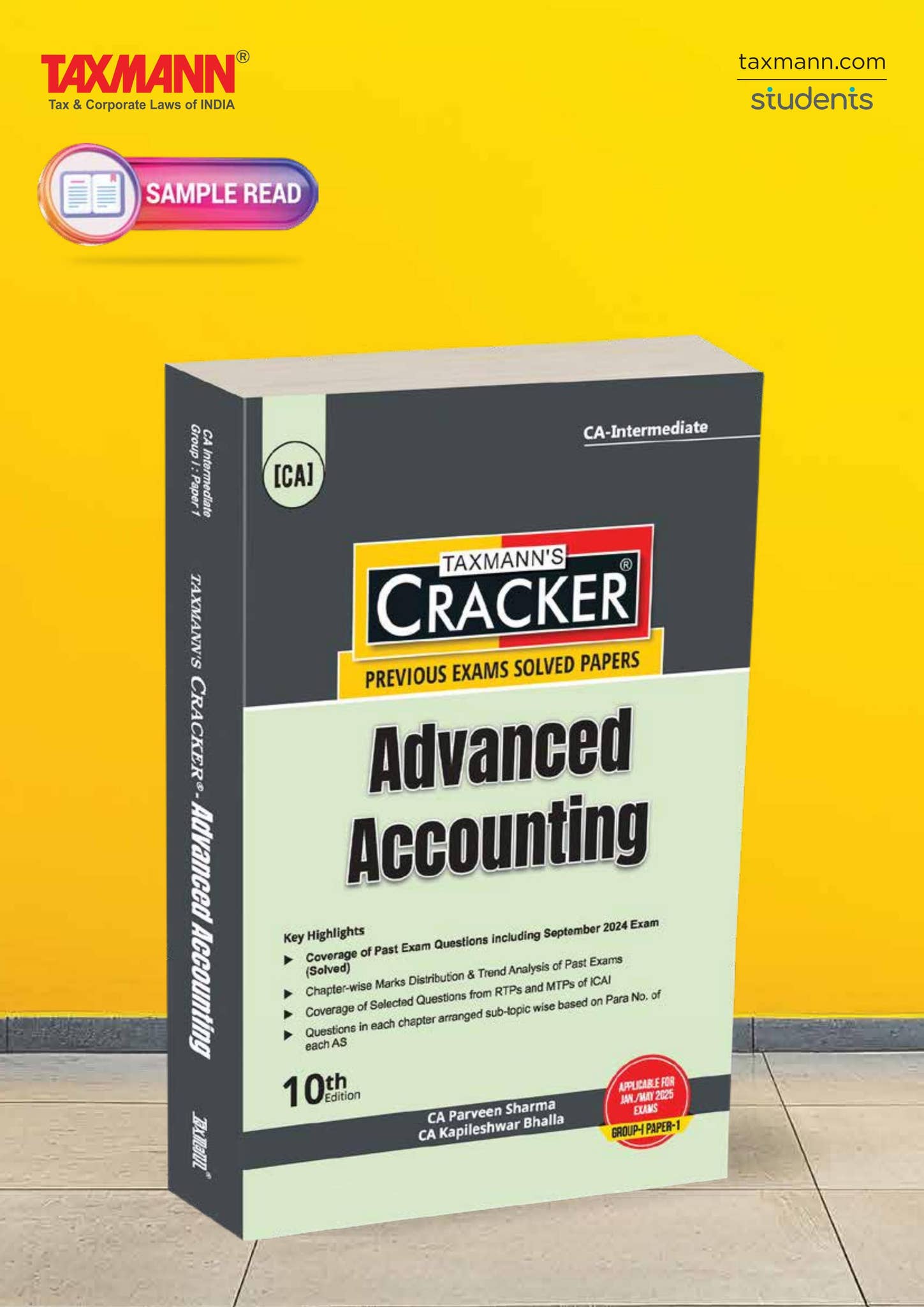 Taxmann's Advanced Accounting (Advanced Accounts) | CRACKER by Taxmann ...