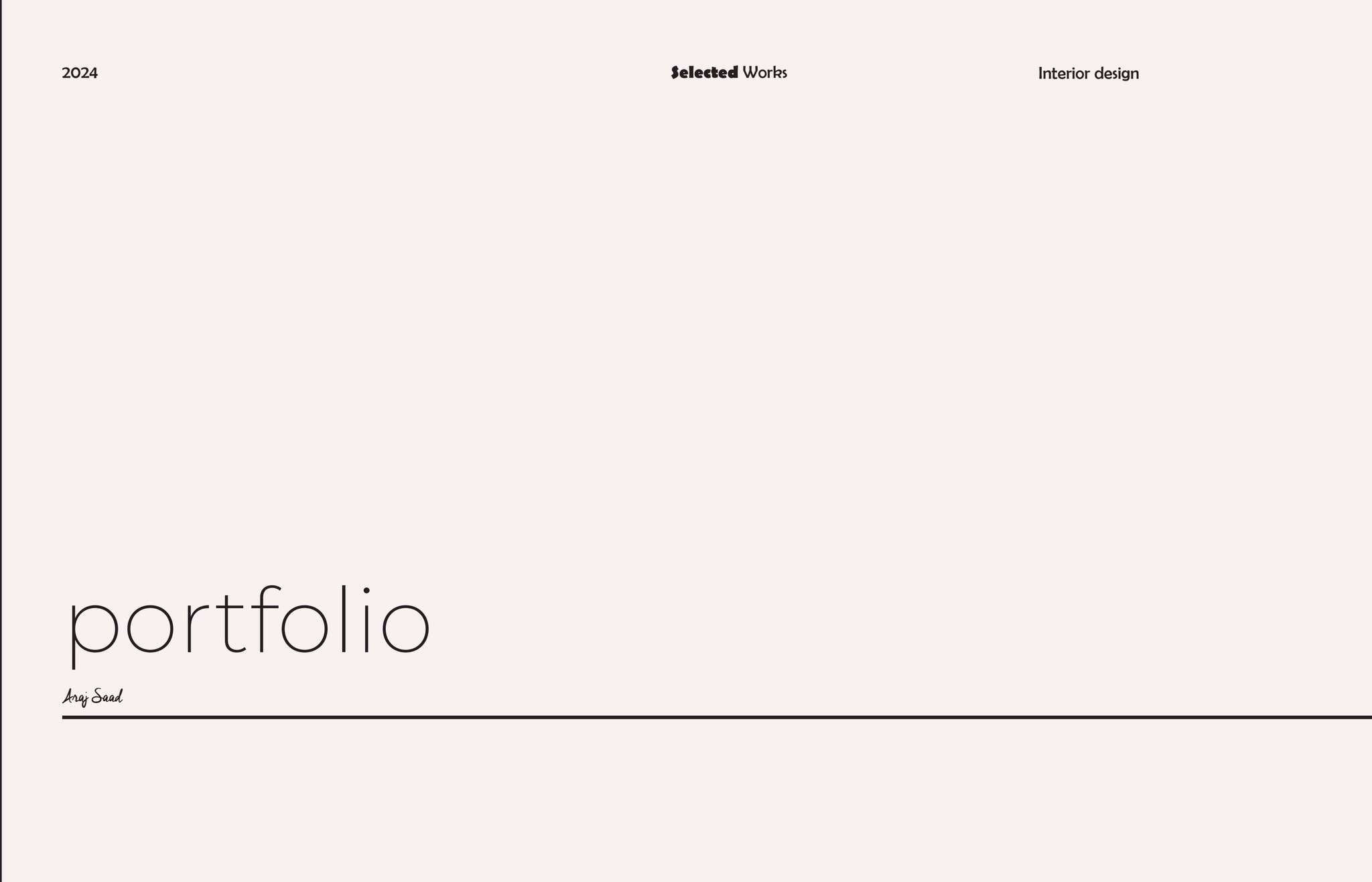 Araj Saad - PORTFOLIO - 2024 by arajsaadhadidi - Issuu