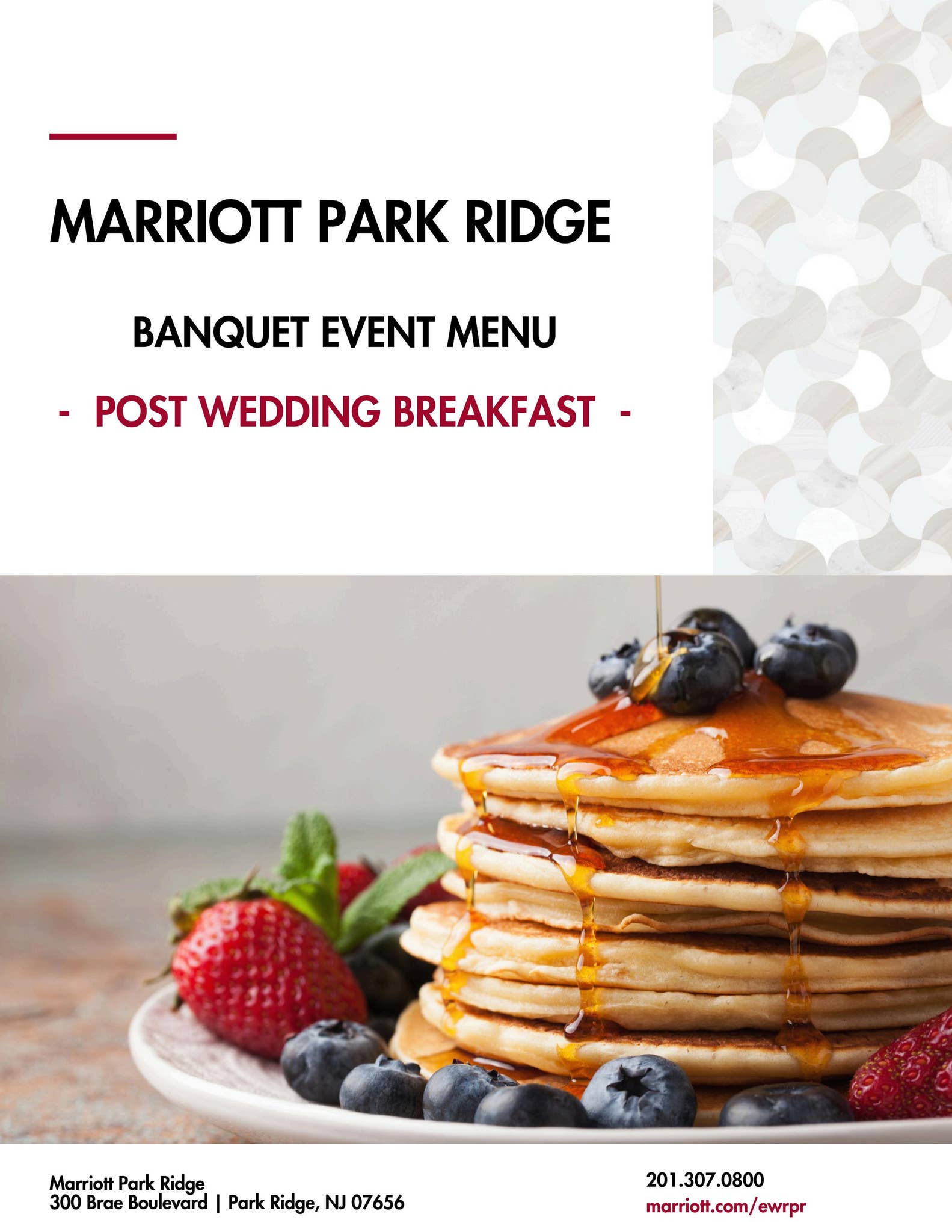 Marriott Park Ridge Post-Wedding Breakfast Packages by spirehospitality ...