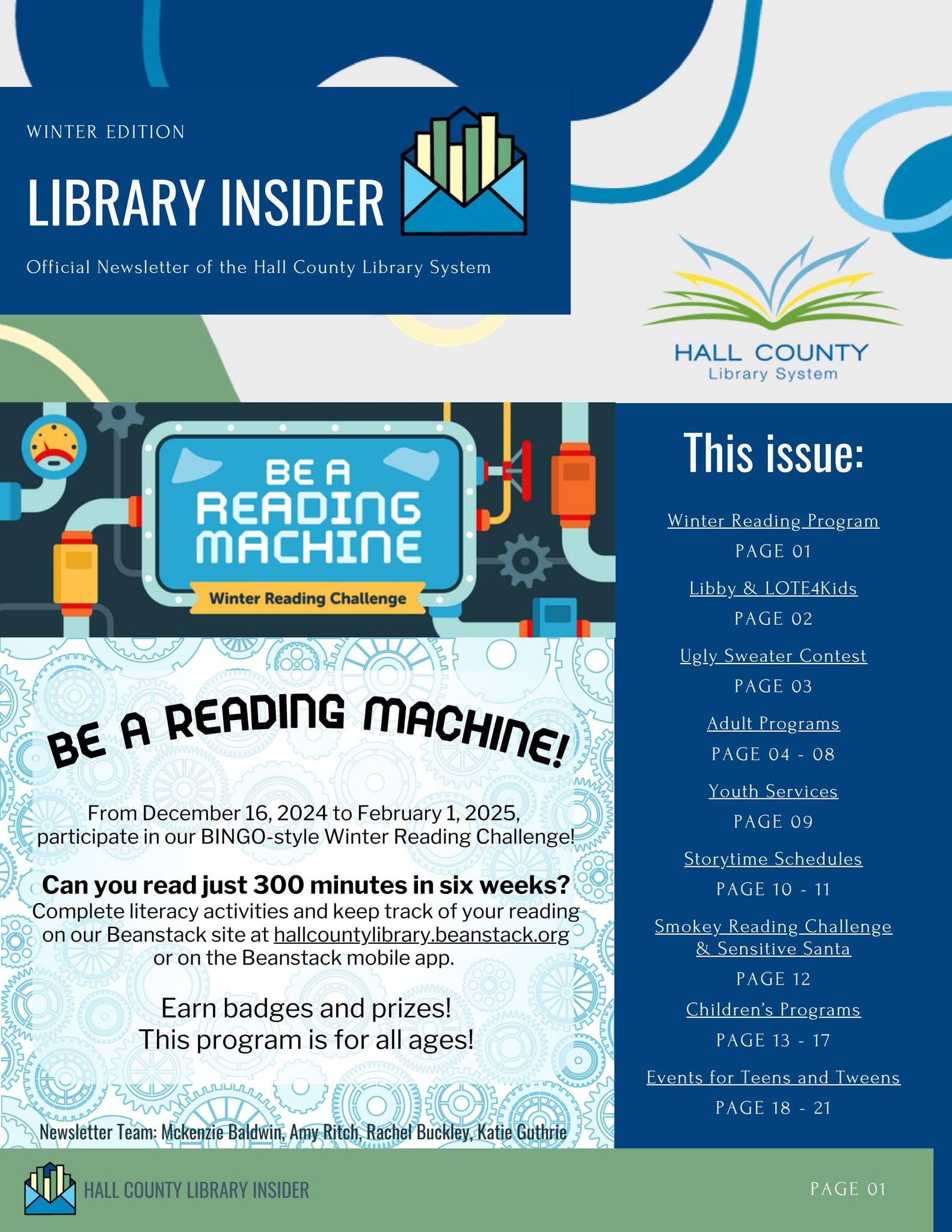 Library Insider - Winter Edition by hallcountylibrarysystem - Issuu