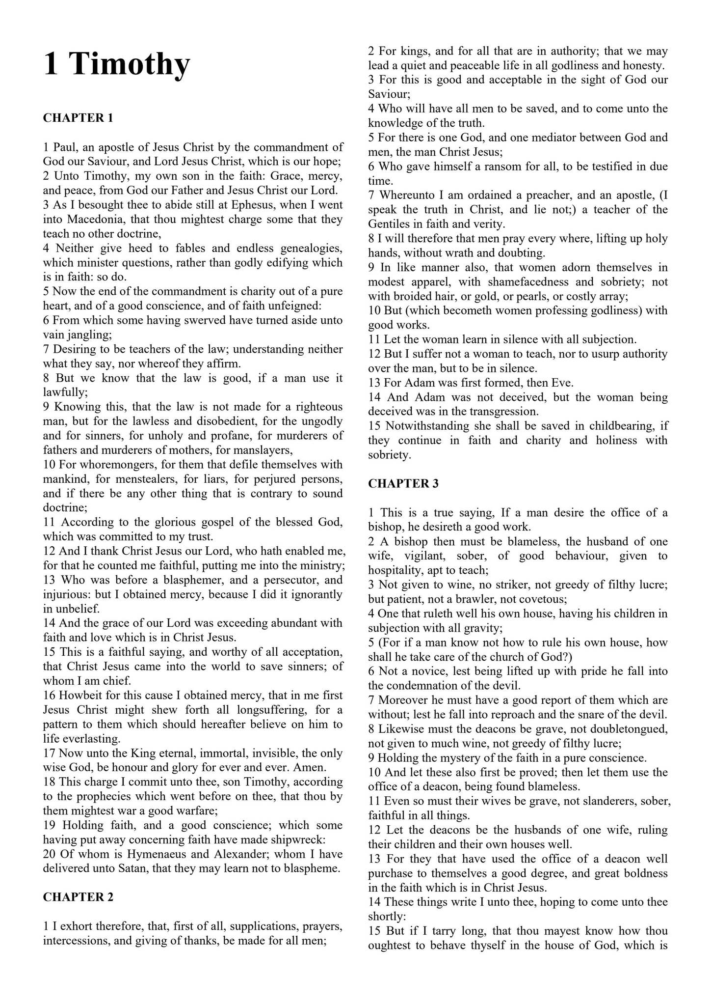 English - The First Epistle to Timothy by Filipino Tracts and ...