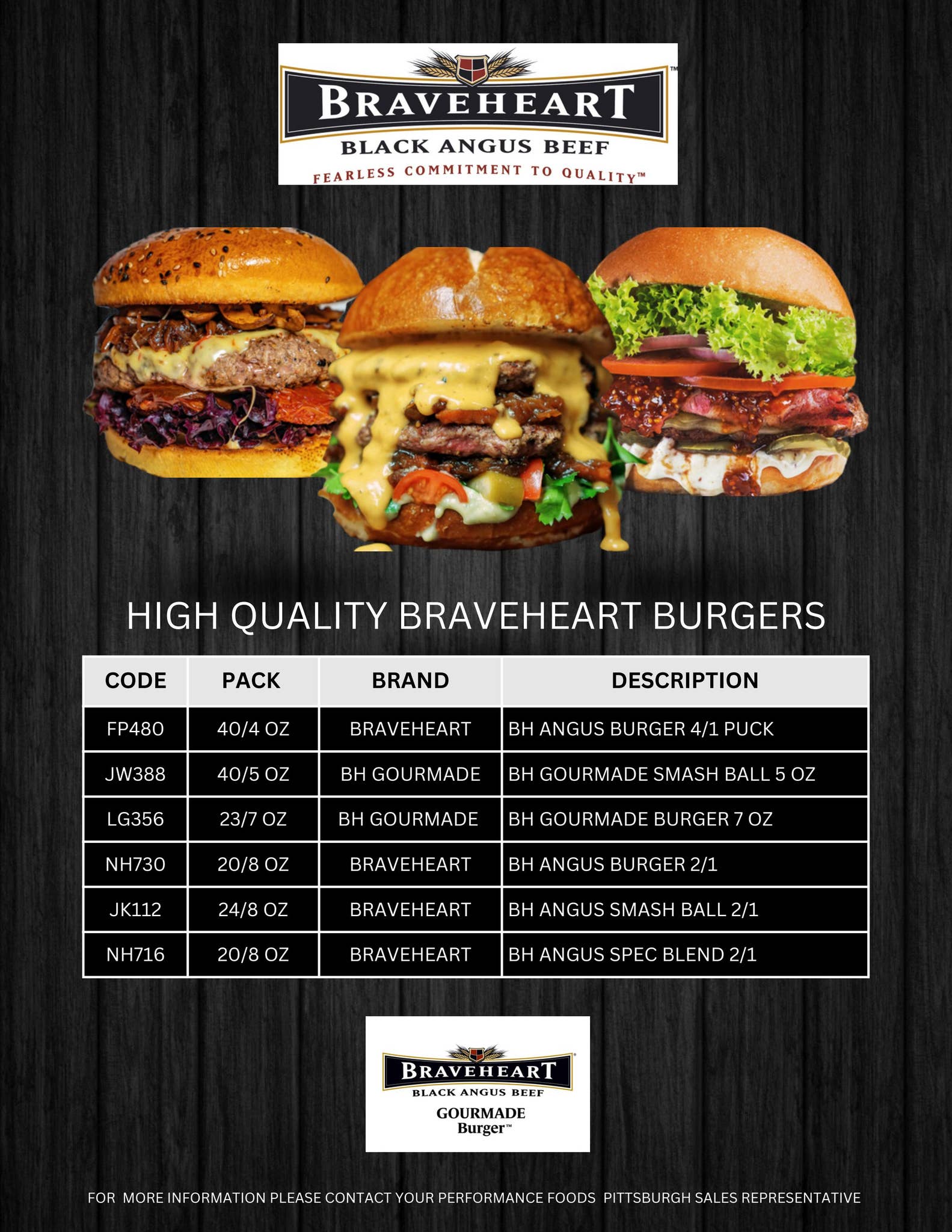 Braveheart Burgers by Performance Foodservice - Pittsburgh - Issuu