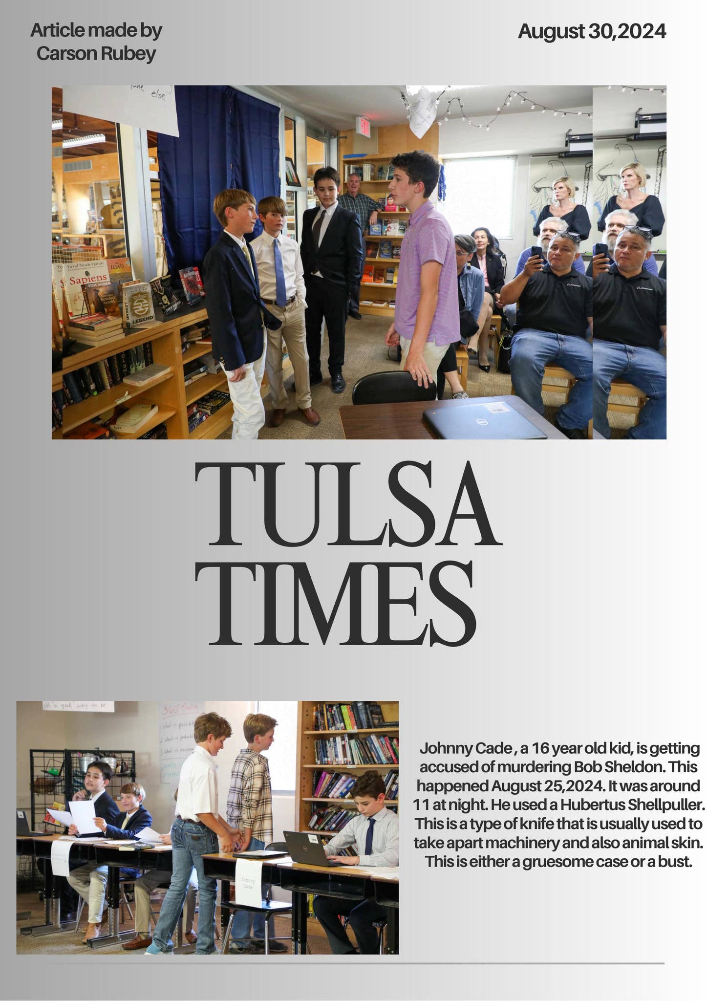"The Outsiders" Mock Trial News Article by Carson Rubey by San Antonio ...