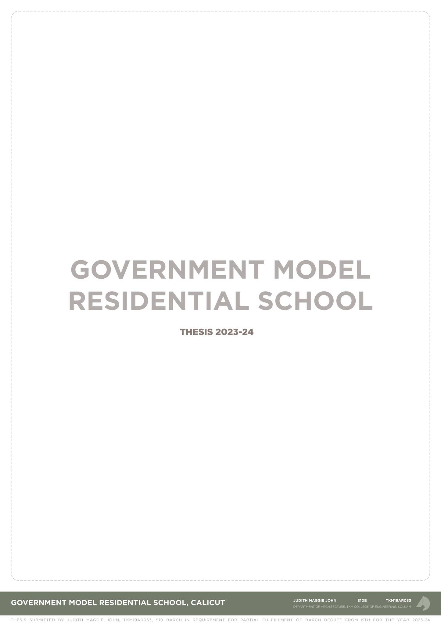 Government Model Residential School - Architecture Thesis by Judith ...