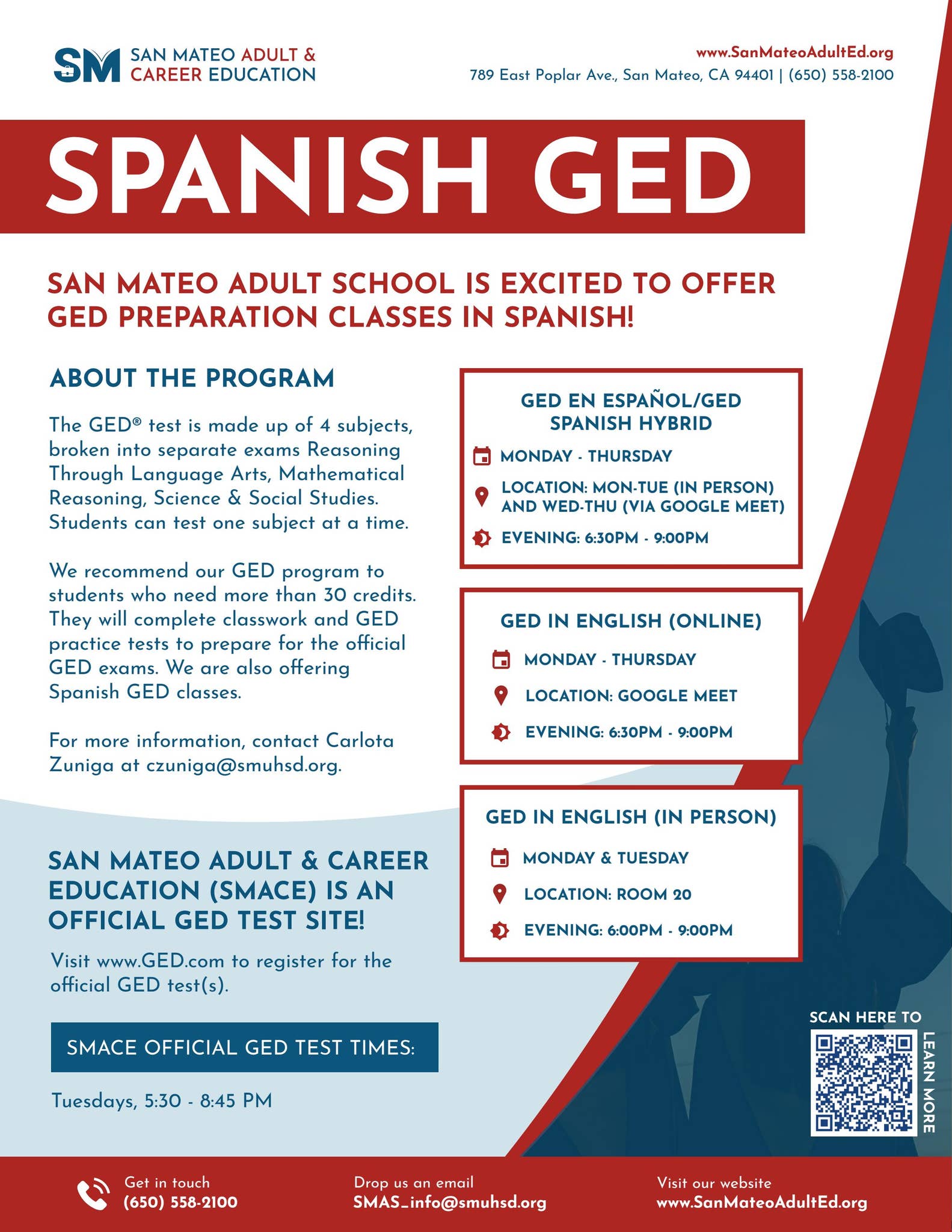 SMACE GED Flyer English & Spanish by Akkedis Digital - Issuu