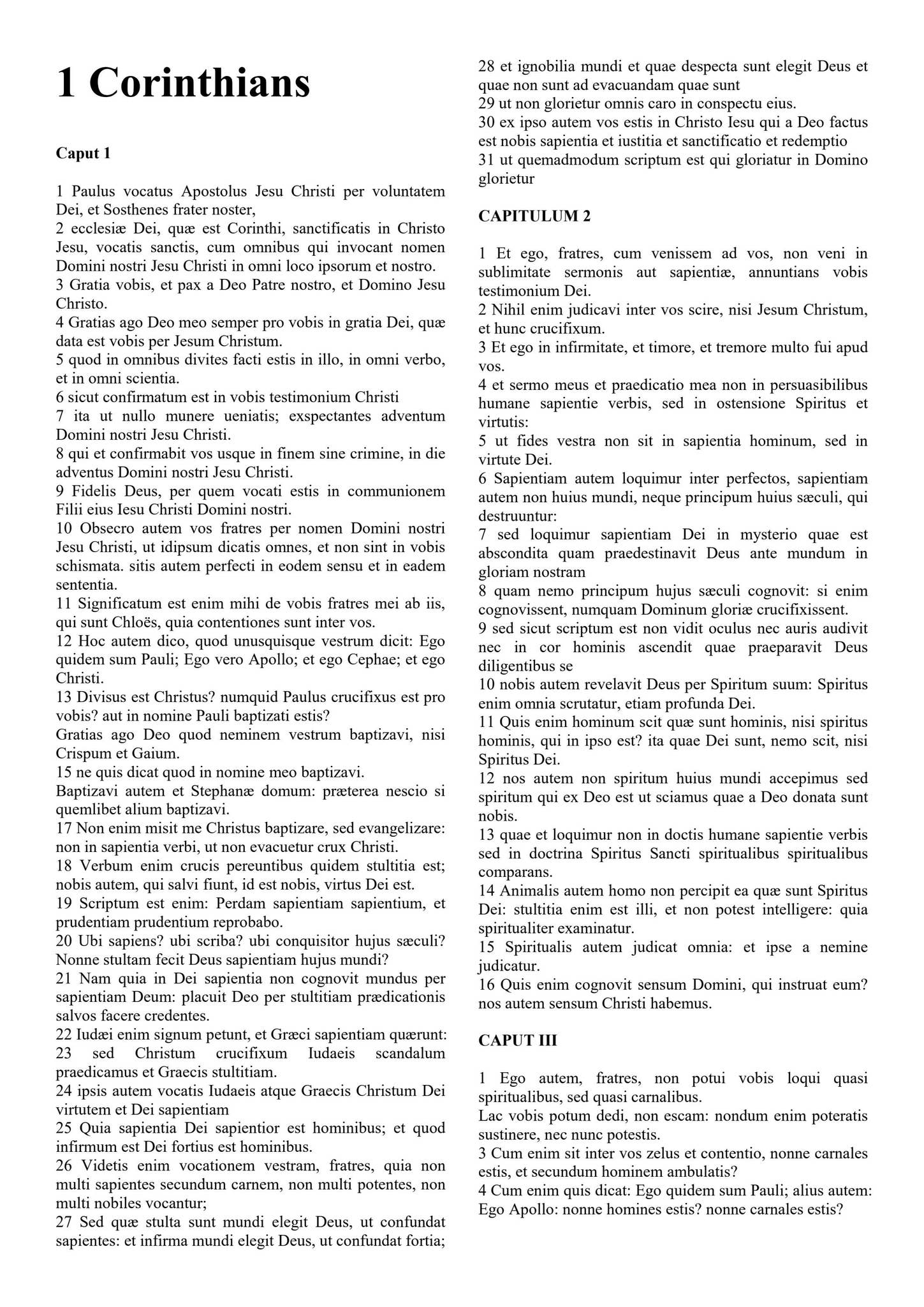 Latin - The First Epistle to the Corinthians by Filipino Tracts and ...