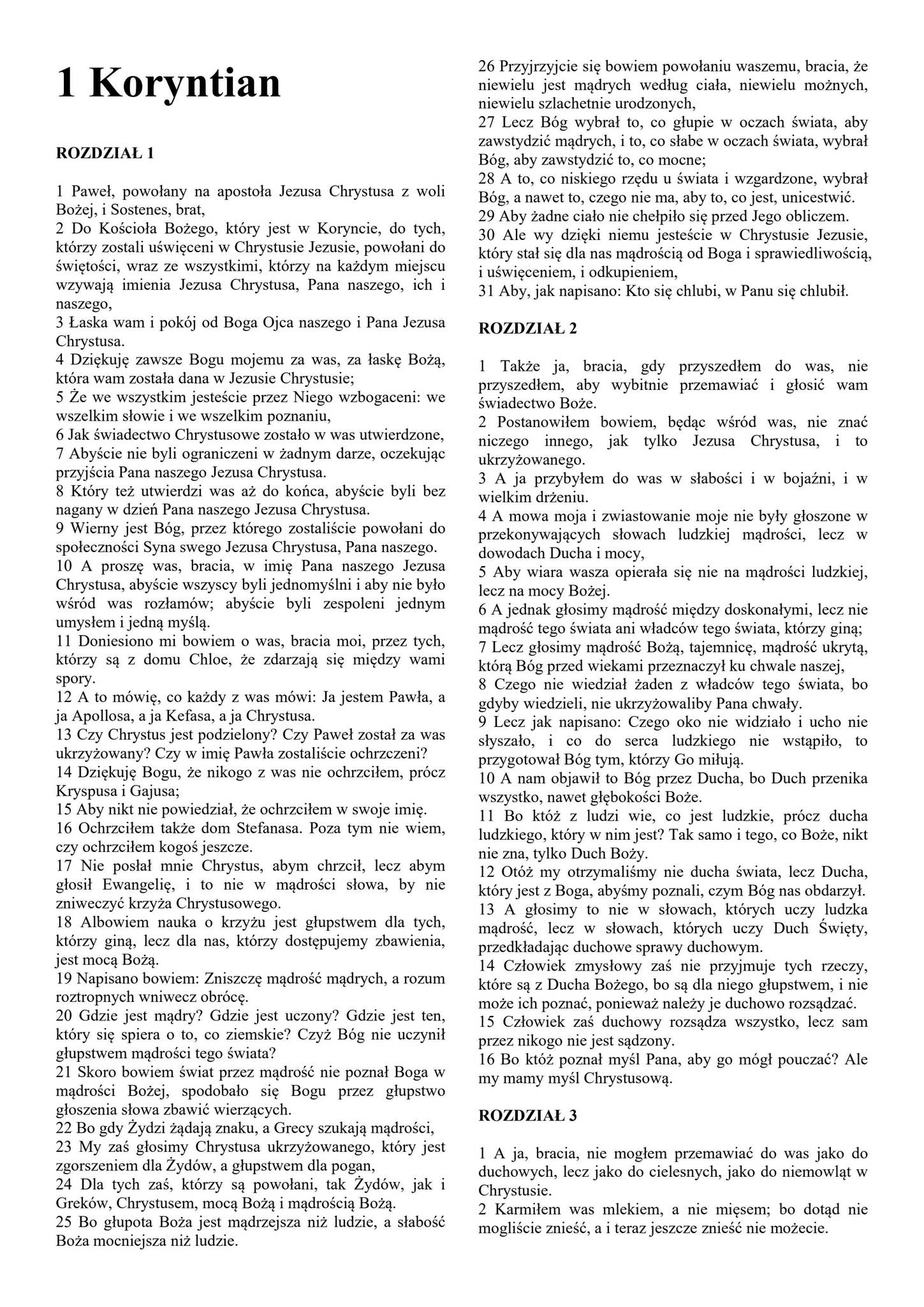 Polish - The First Epistle to the Corinthians by Filipino Tracts and ...