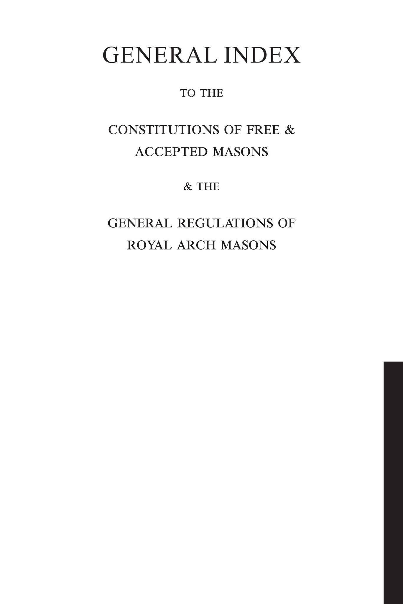 Book of Constitutions - General Index by UGLE - Issuu