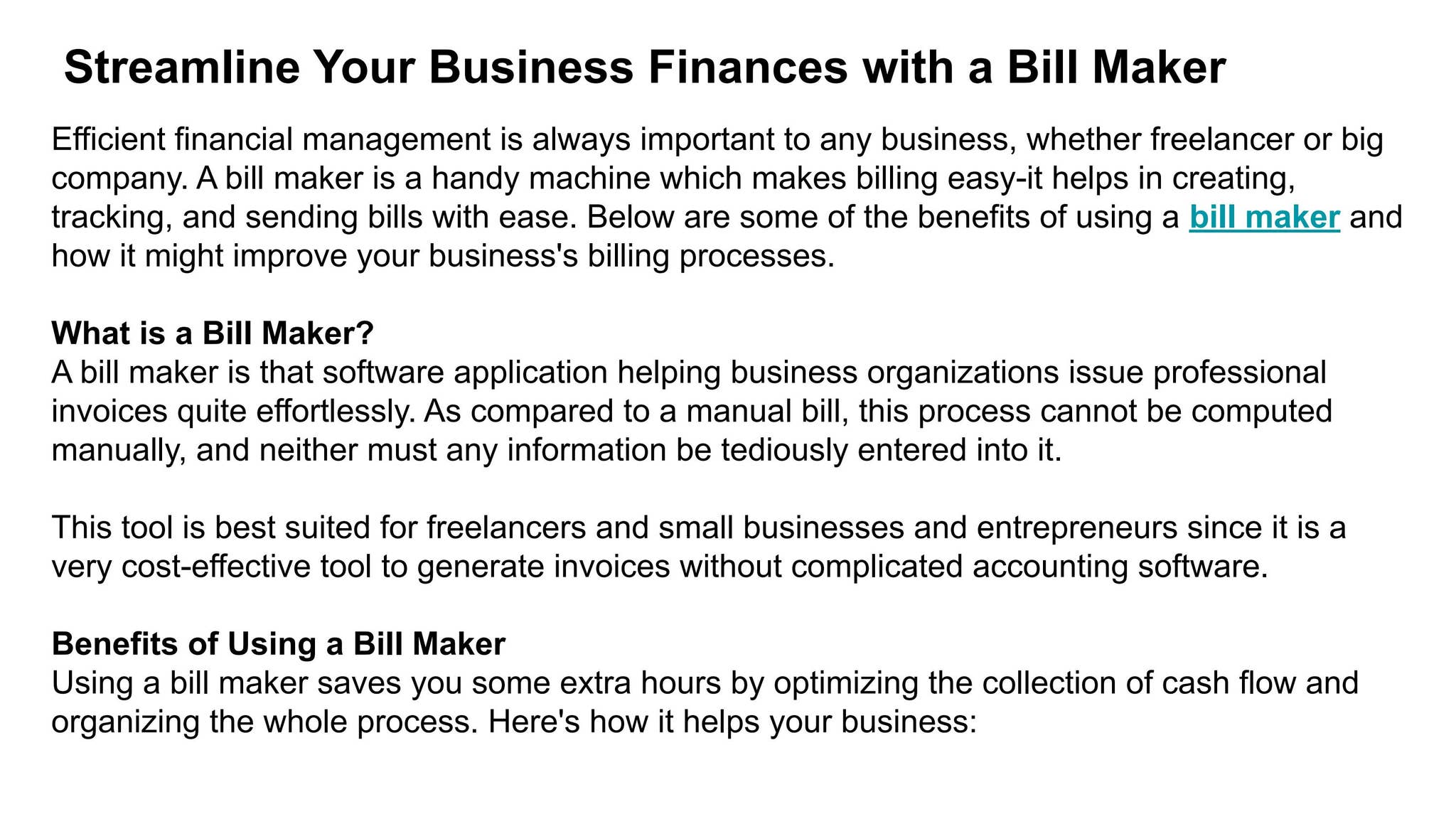 Bill Maker: Streamline Your Billing Process by invoice generator - Issuu
