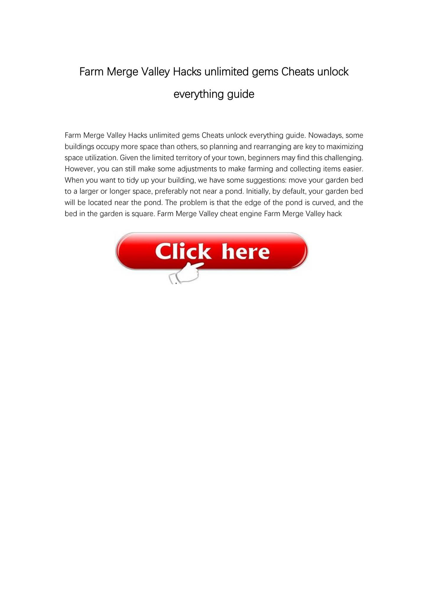 Farm Merge Valley Hacks unlimited gems Cheats unlock everything guide ...