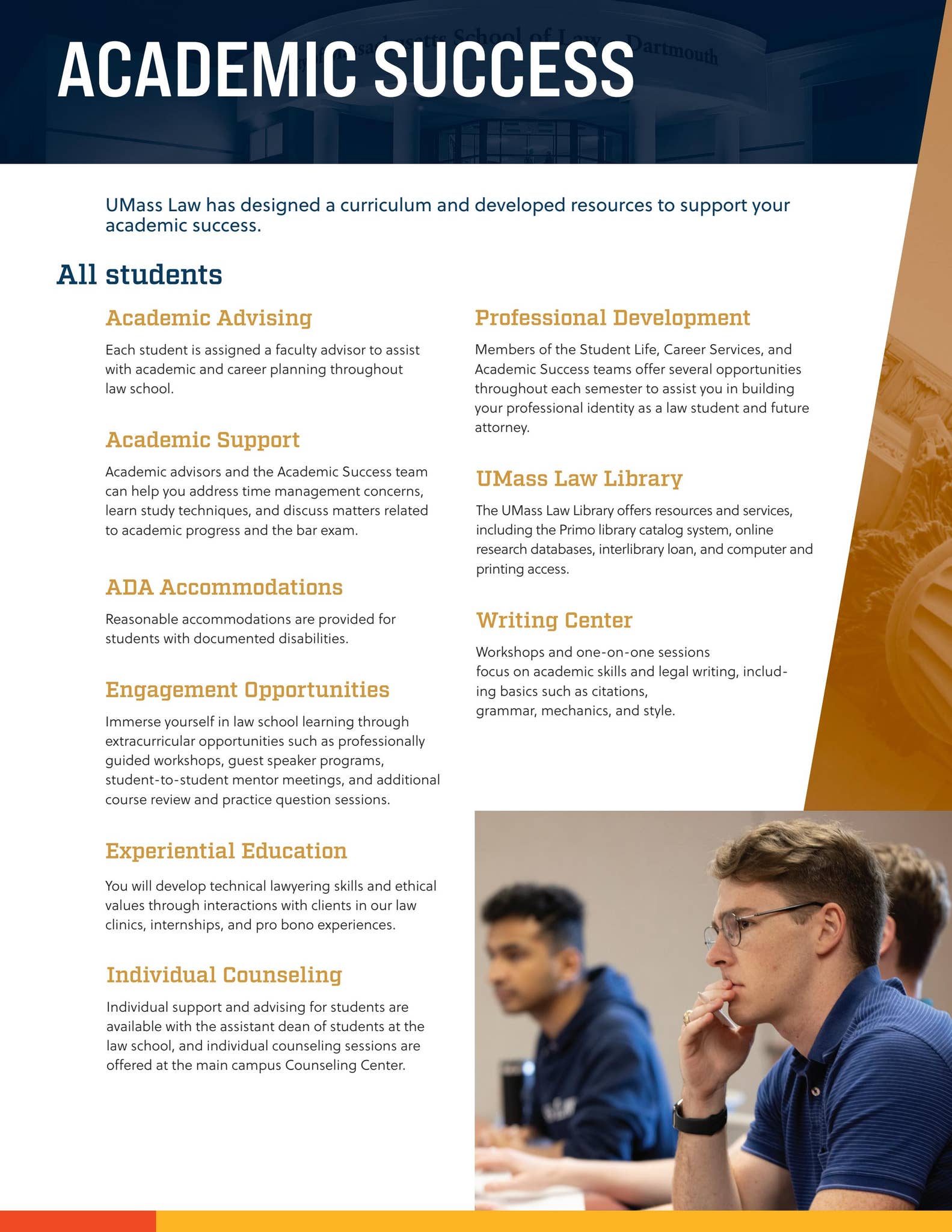 UMass Dartmouth School of Law Academic Success Flyer by UMass Dartmouth ...