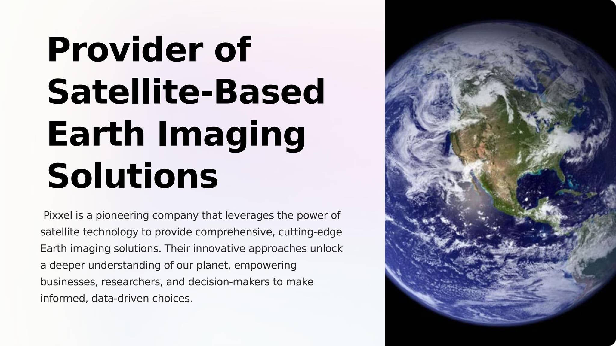 Provider of Satellite-Based Earth Imaging Solutions by Pixxel Space - Issuu
