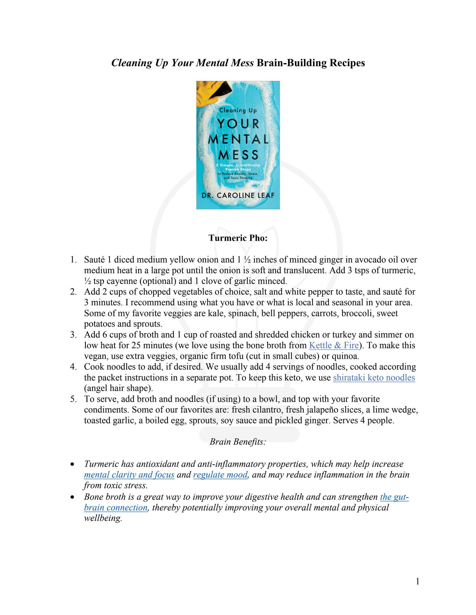 Cleaning Up Your Mental Mess Brain-Building Recipes by drtalks - Issuu