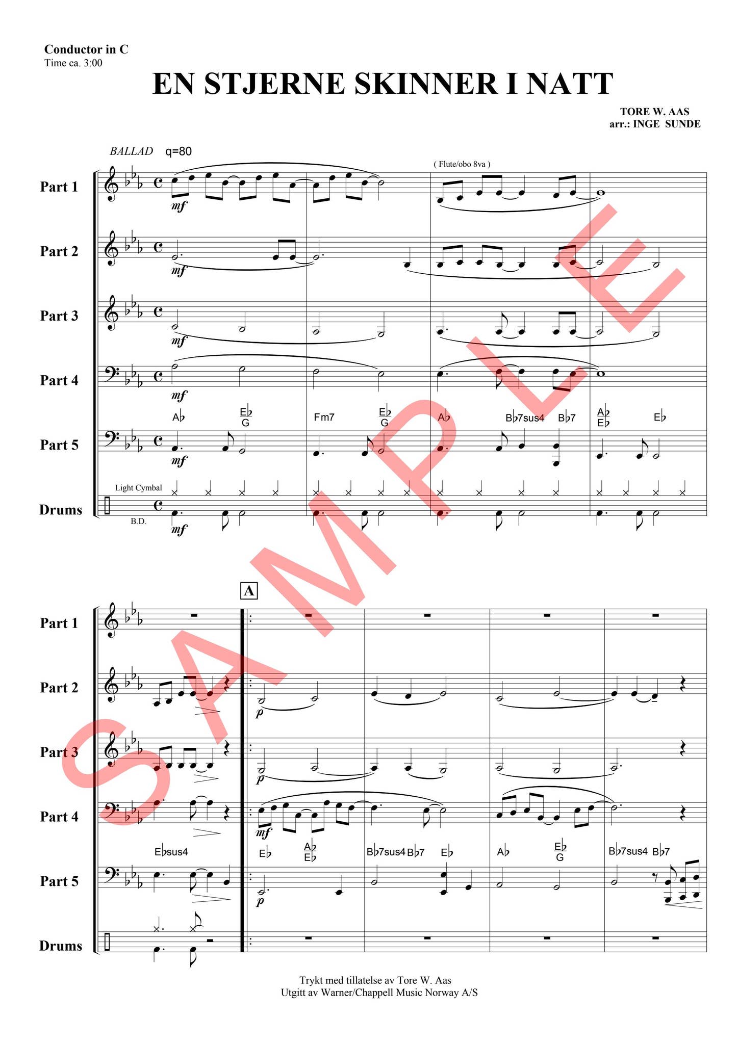 En Stjerne Skinner i Natt PDF Score Issuu by Musikkforlagene - Issuu