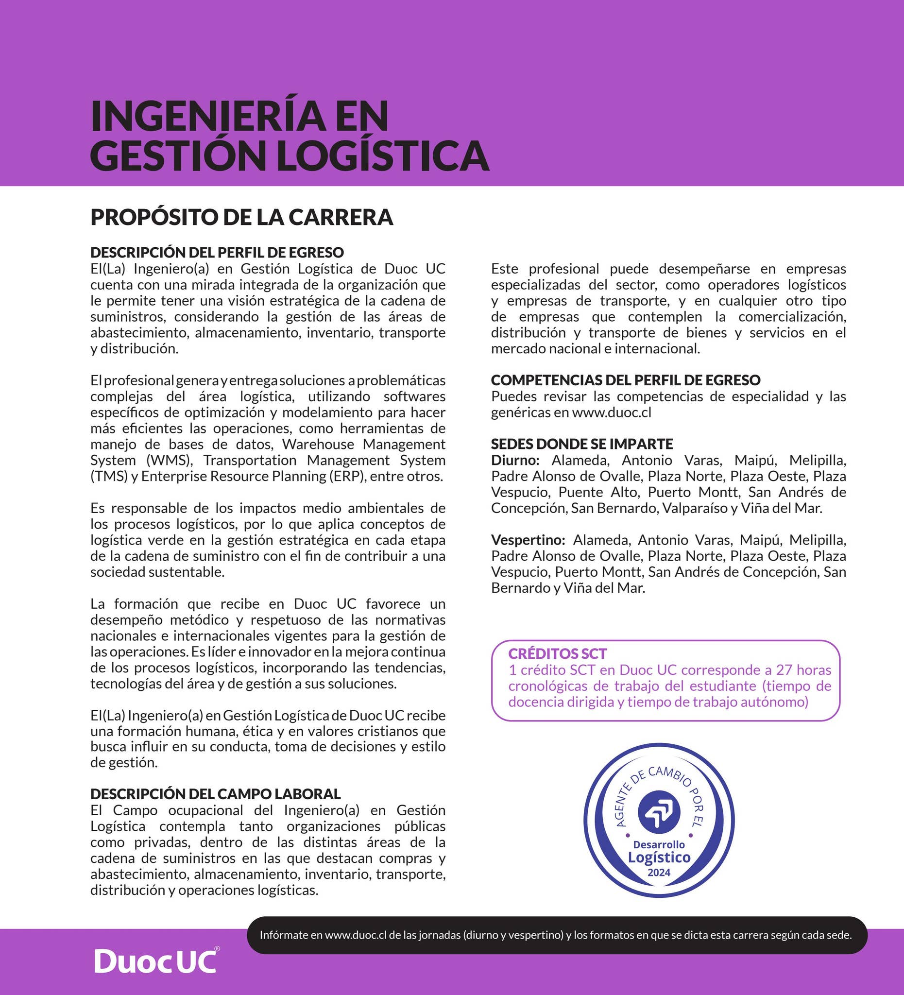 Ingeniería en Gestión Logística - Malla 2025 by Duoc UC - Issuu