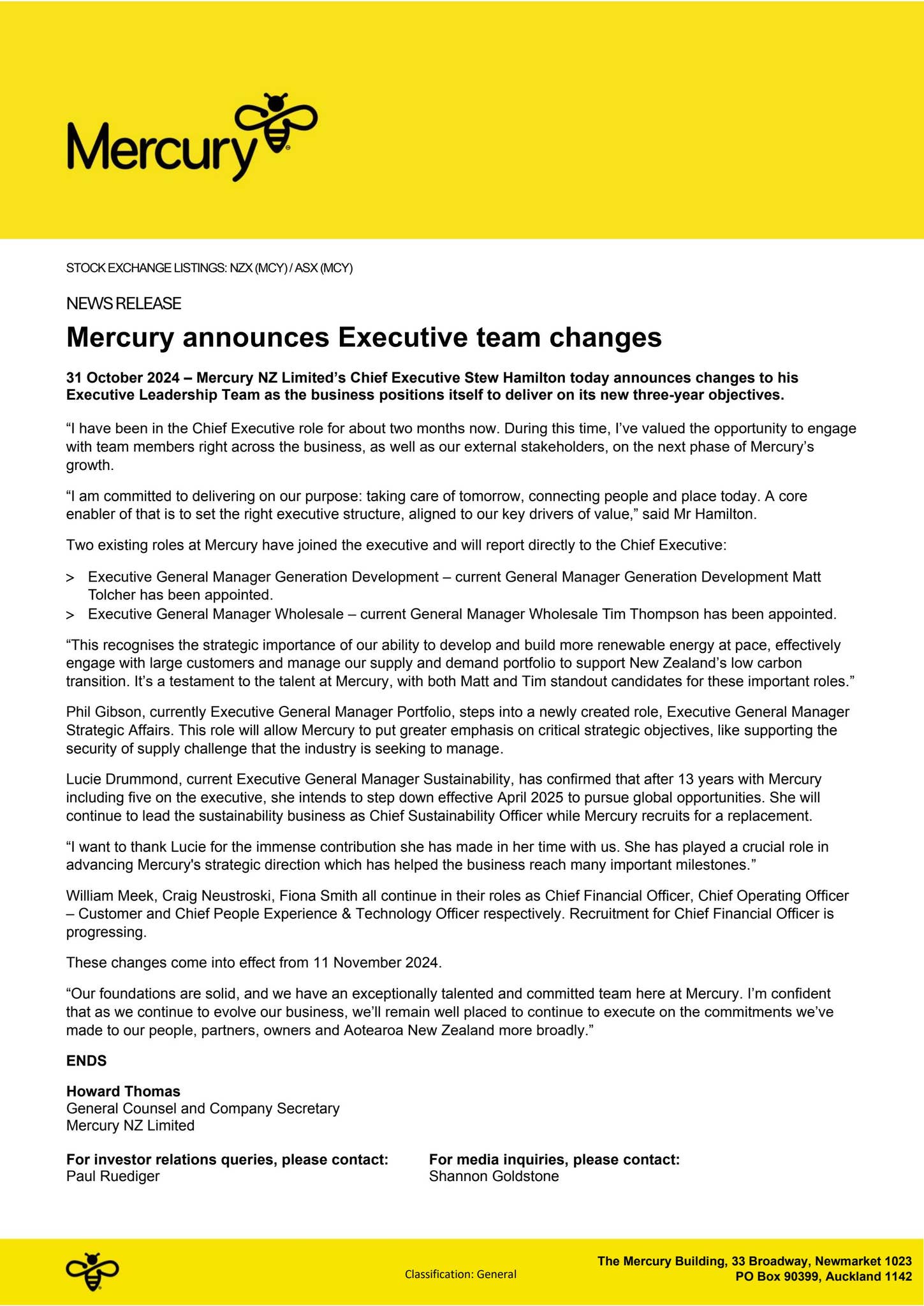 Mercury announces Executive team changes by Mercury - Issuu