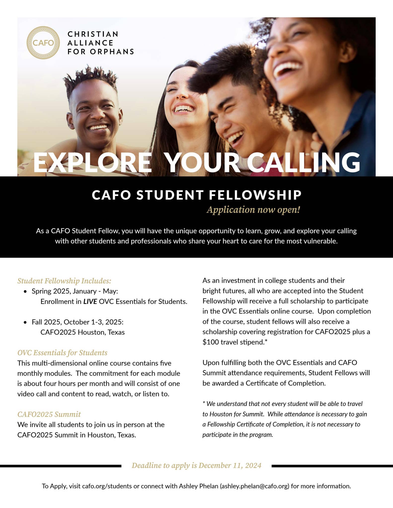 2025 CAFO Student Fellowship Flyer by Christian Alliance for Orphans ...