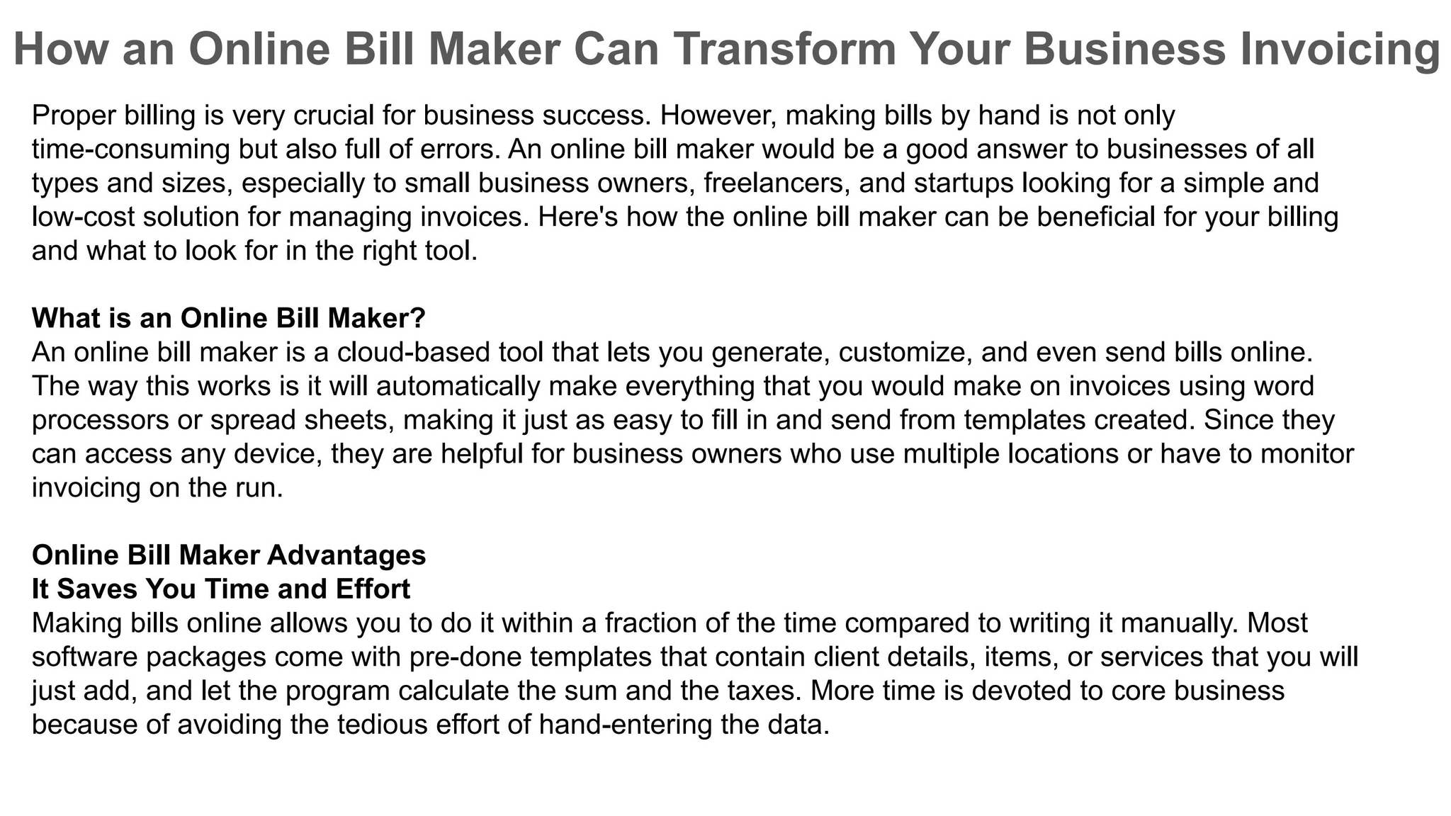 How an Online Bill Maker Can Transform Your Business Invoicing by ...