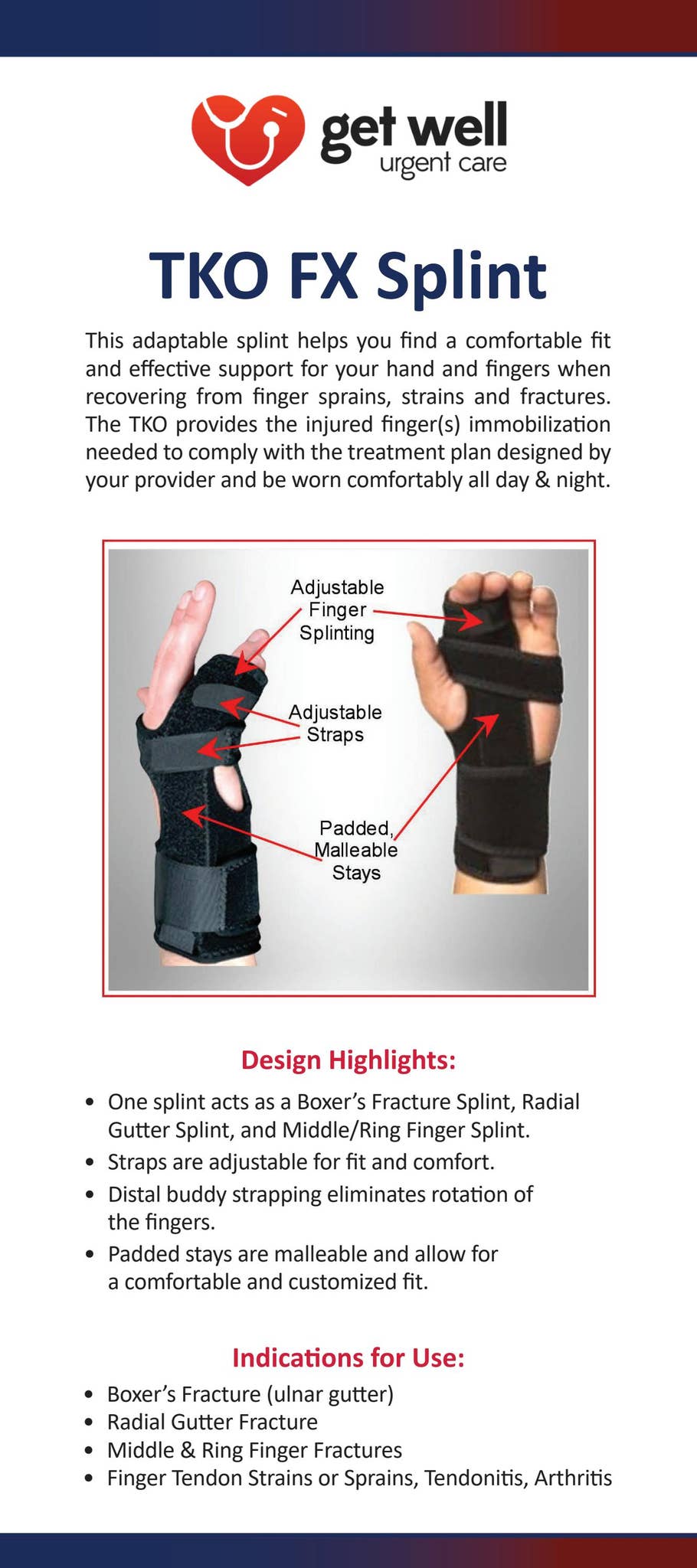 GetWell TKO FX Splint PED by TLCDMELLC - Issuu