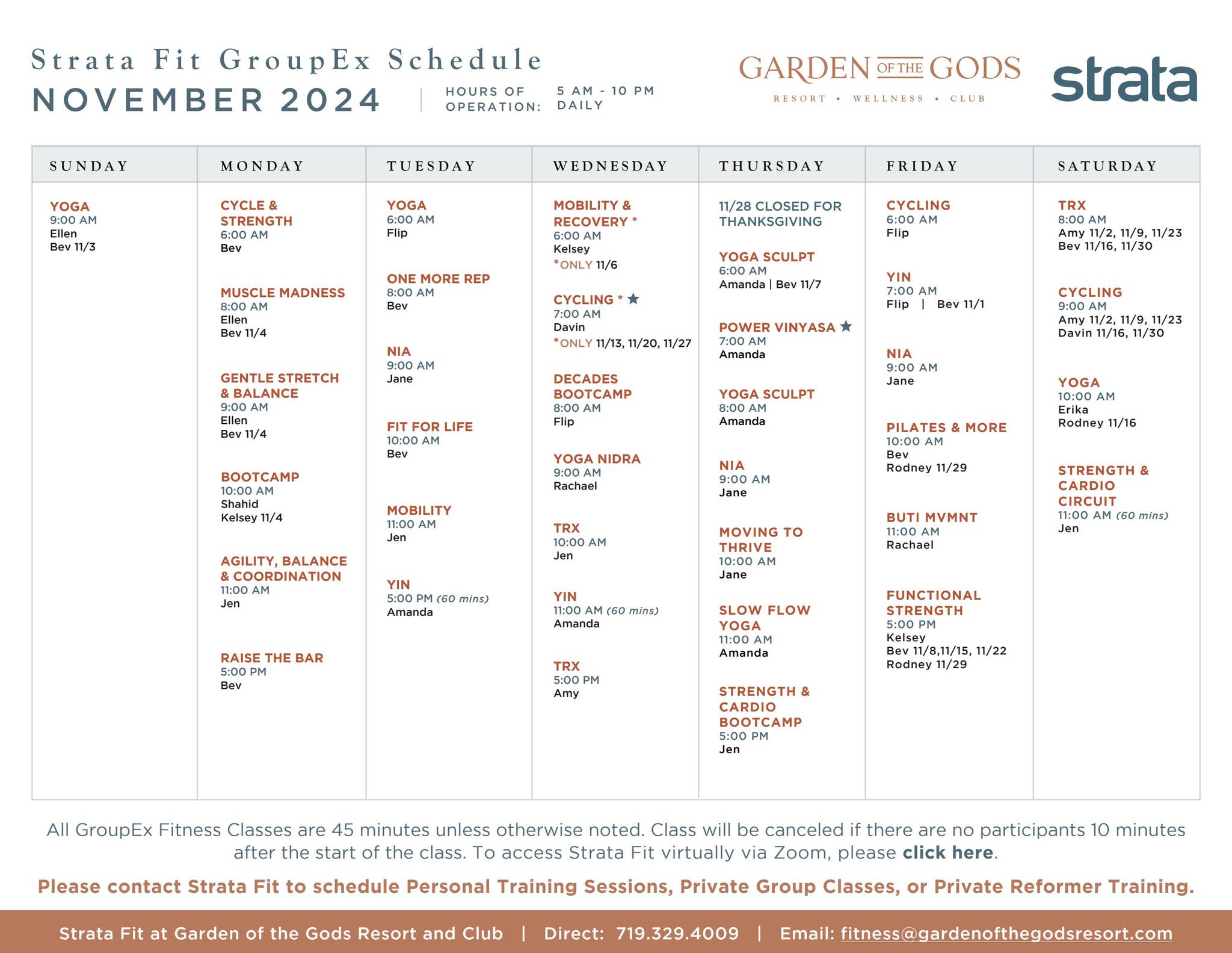November Fitness Calendar by gardenofthegodsresortandclub - Issuu