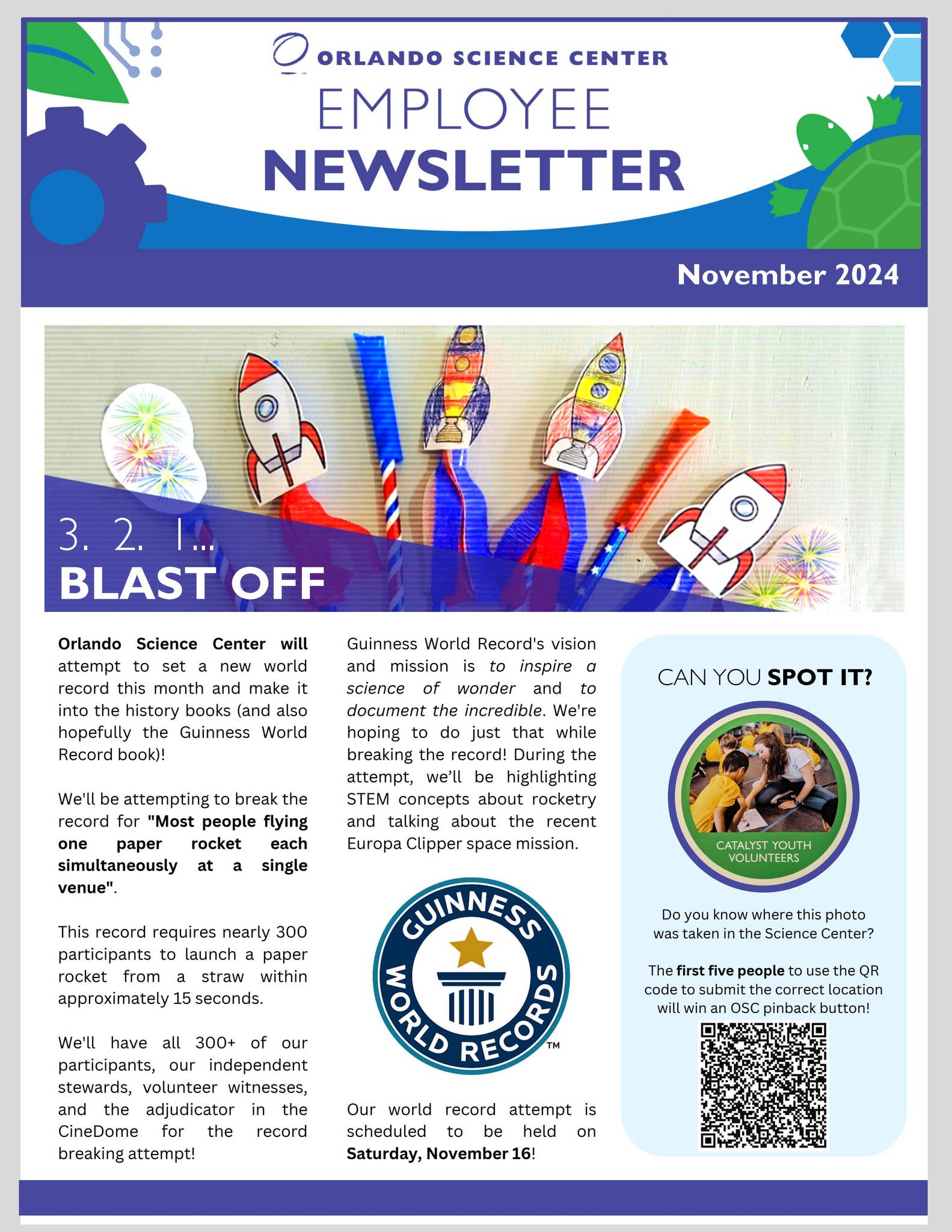 Employee Newsletter: November 2024 by Orlando Science Center - Issuu