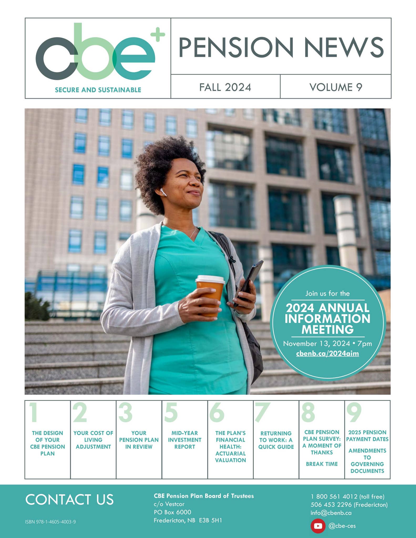 CBE Pension Plan Newsletter Fall 2024 by Vestcor - Issuu