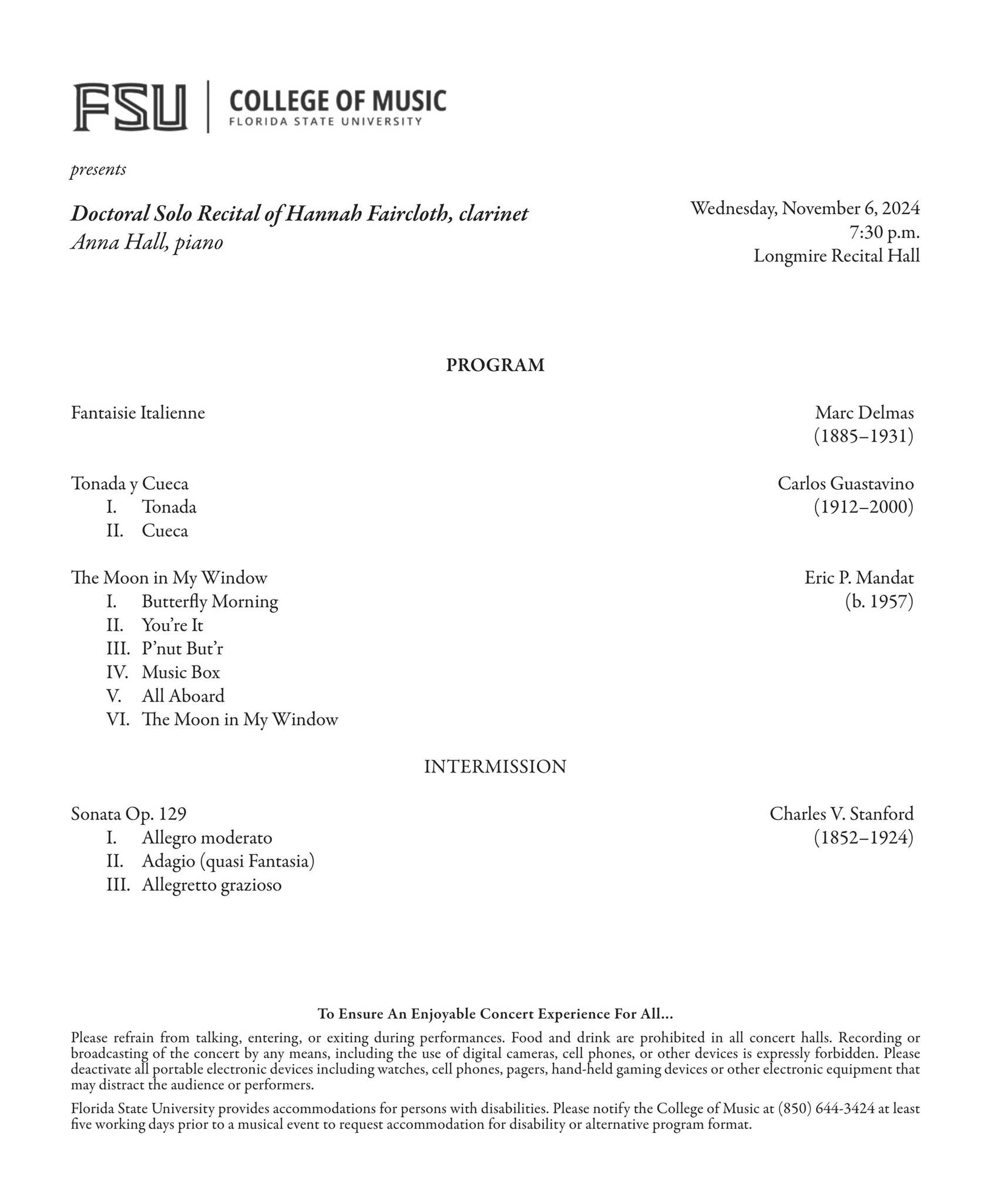 20241106_Faircloth by Florida State University College of Music - Issuu
