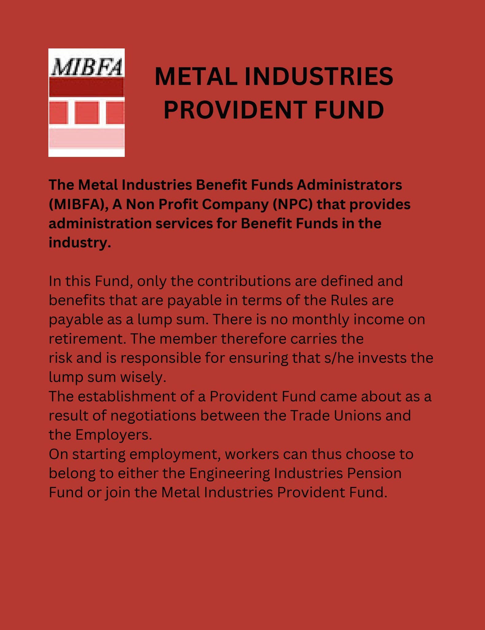 Metal Industries Provident Fund by Amahlubi Solutions - Issuu