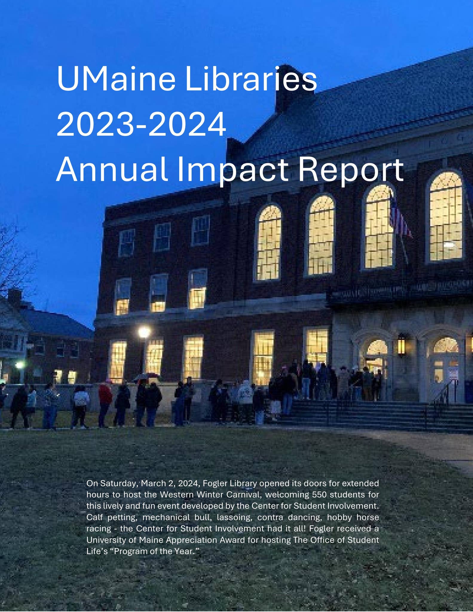 UMaine Libraries 2023-2024 Annual Impact Report by University of Maine ...