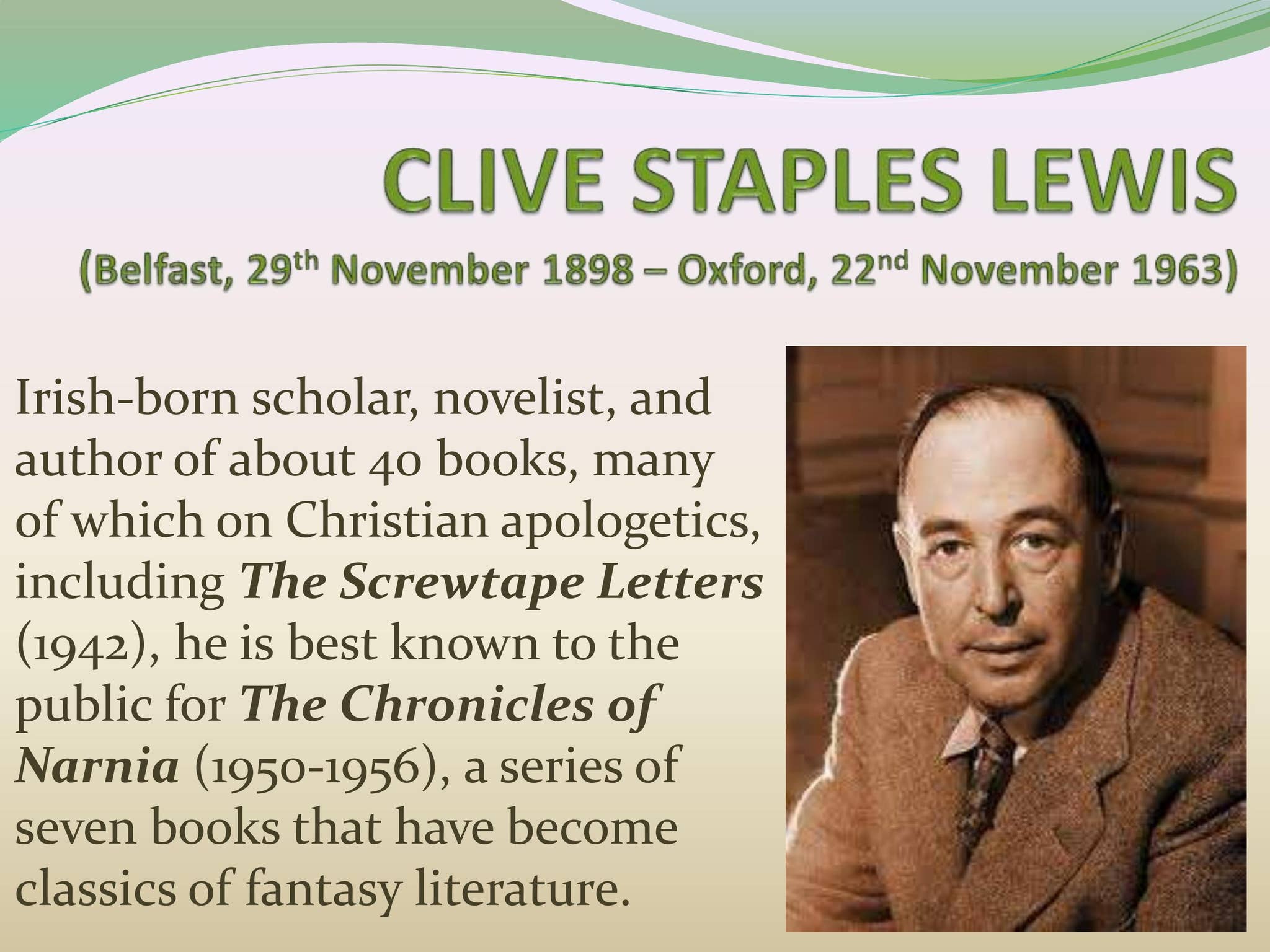 Clive Staples Lewis (1898-1963) by demandside - Issuu