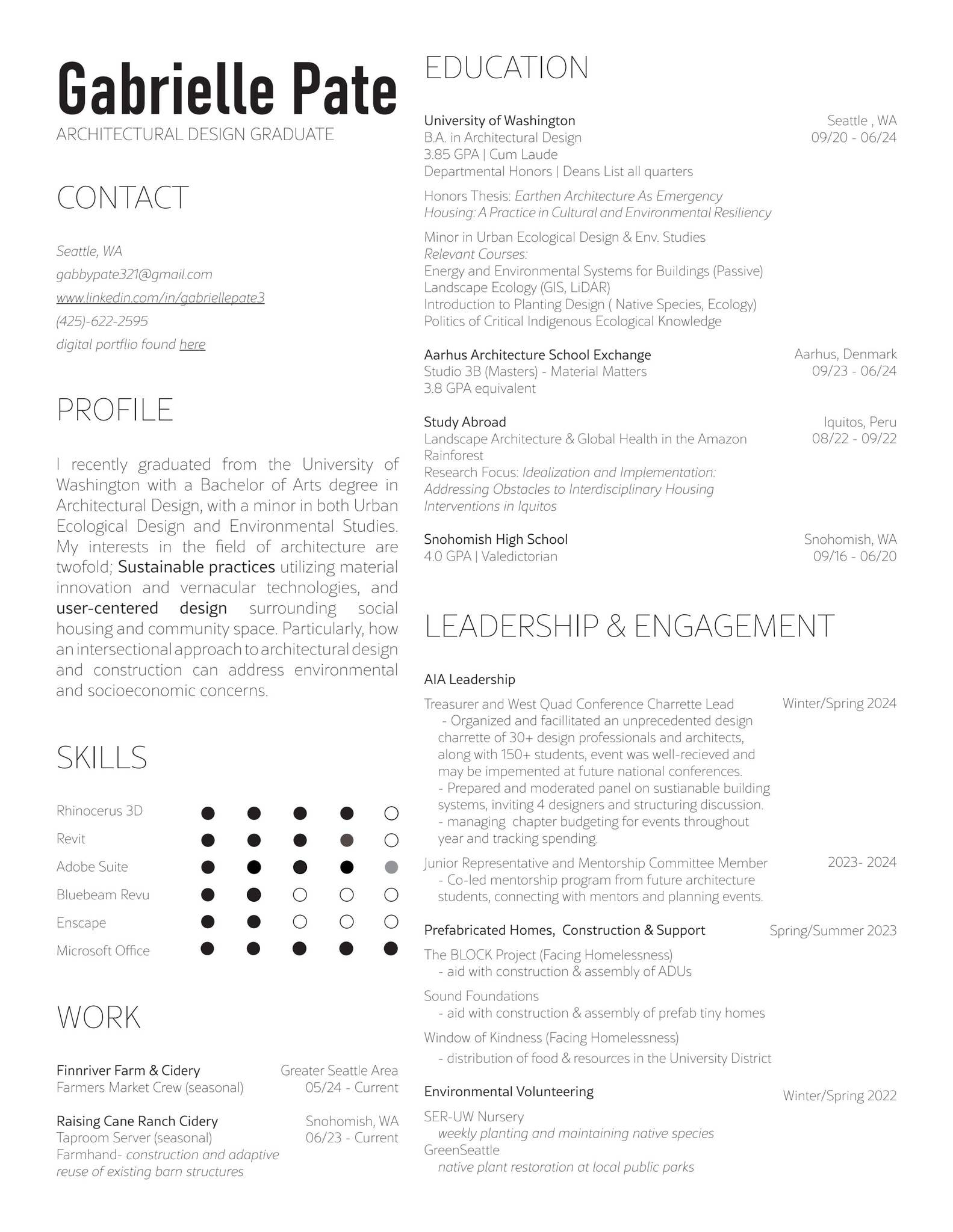 Gabrielle Pate Resume by gabbypate321 - Issuu
