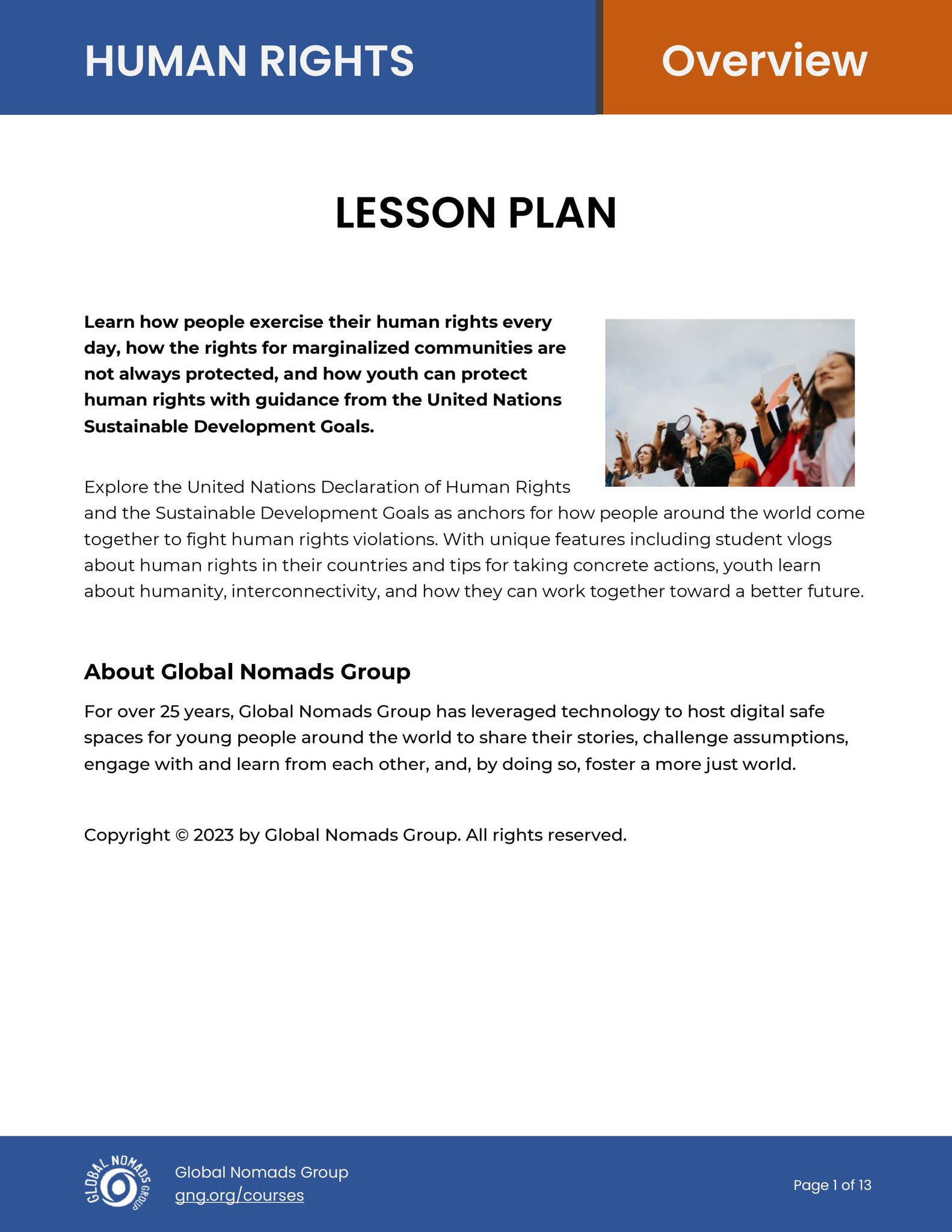 Global Nomads Group - Human Rights Lesson Plan by PhotoWings - Issuu