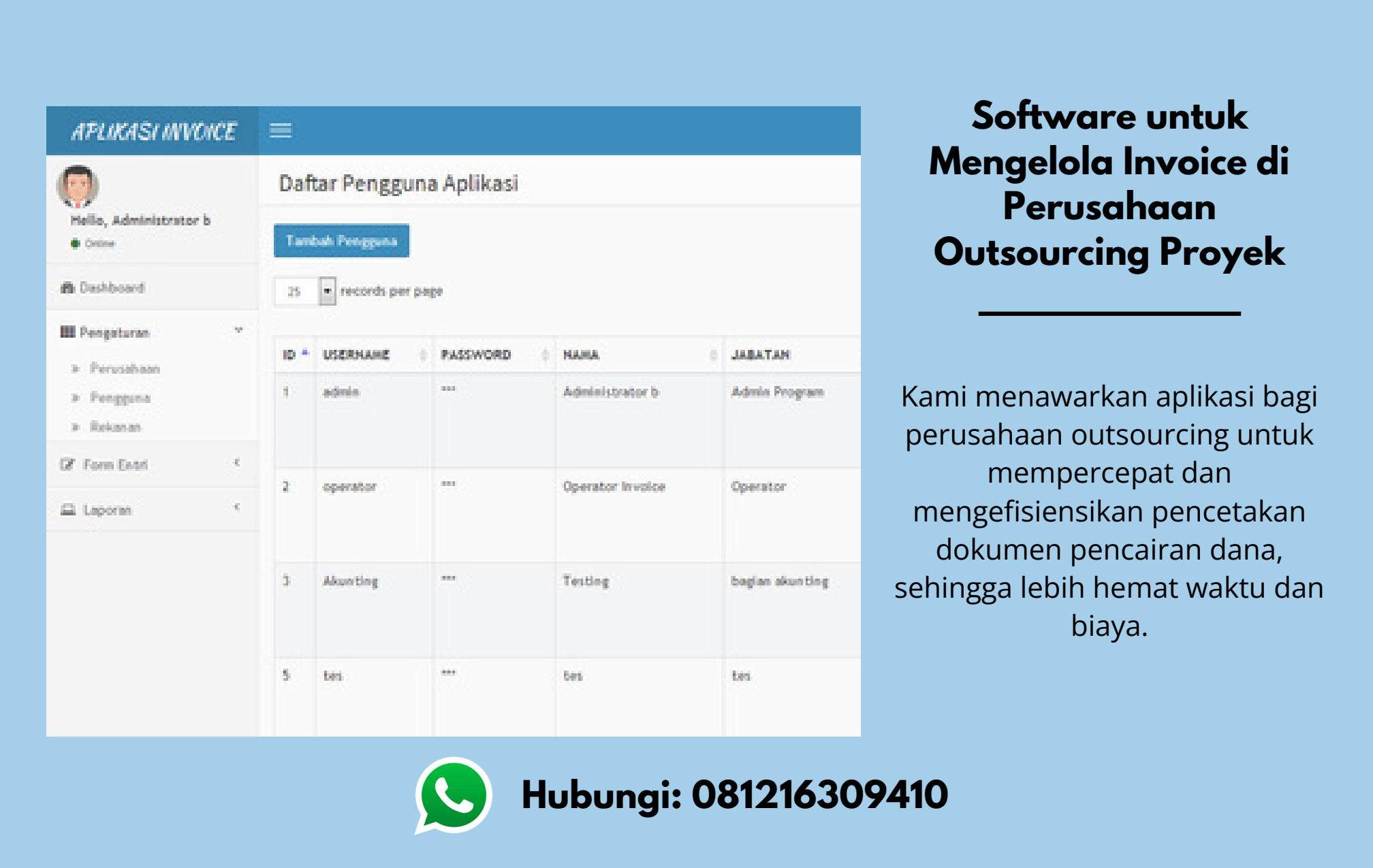 Software Manajemen Invoice untuk Perusahaan Outsourcing Proyek ...