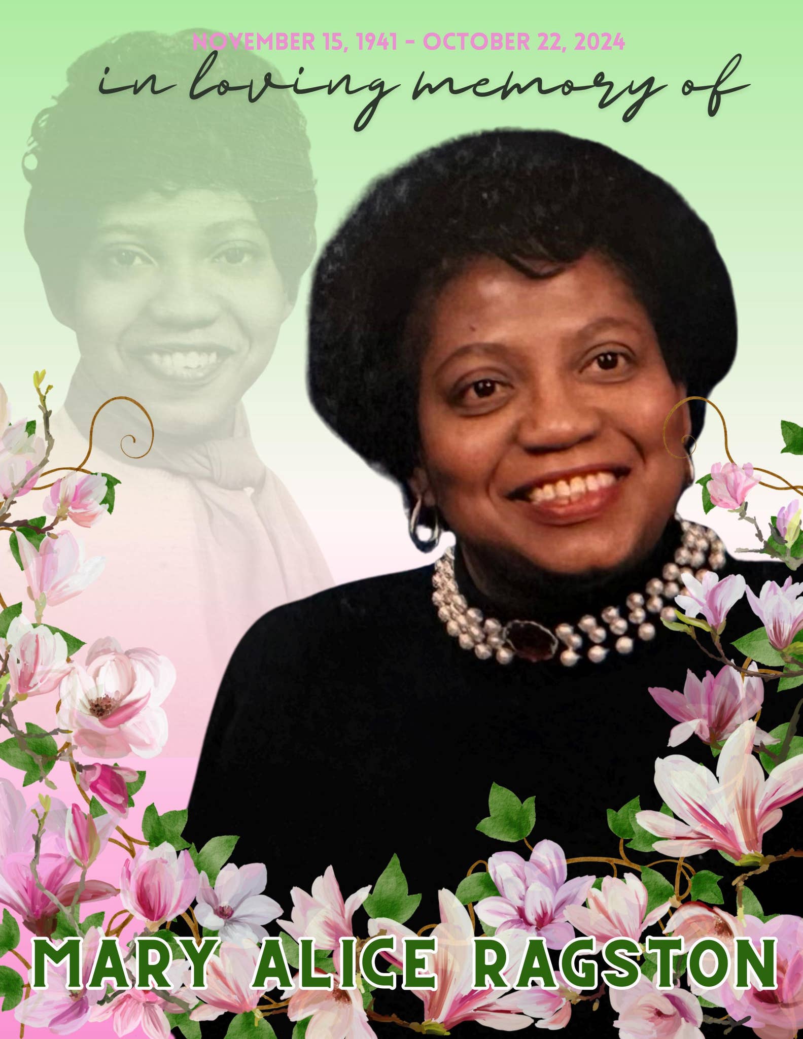 In Loving Memory of Mary Alice Ragston by A BLACK SPACE Y'ALL - Issuu