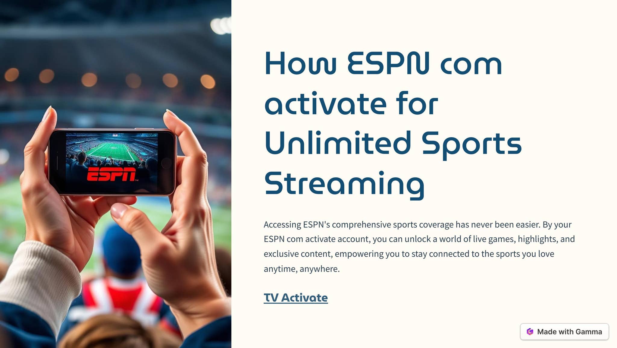 How ESPN com activate for Unlimited Sports Streaming by TV Activate - Issuu